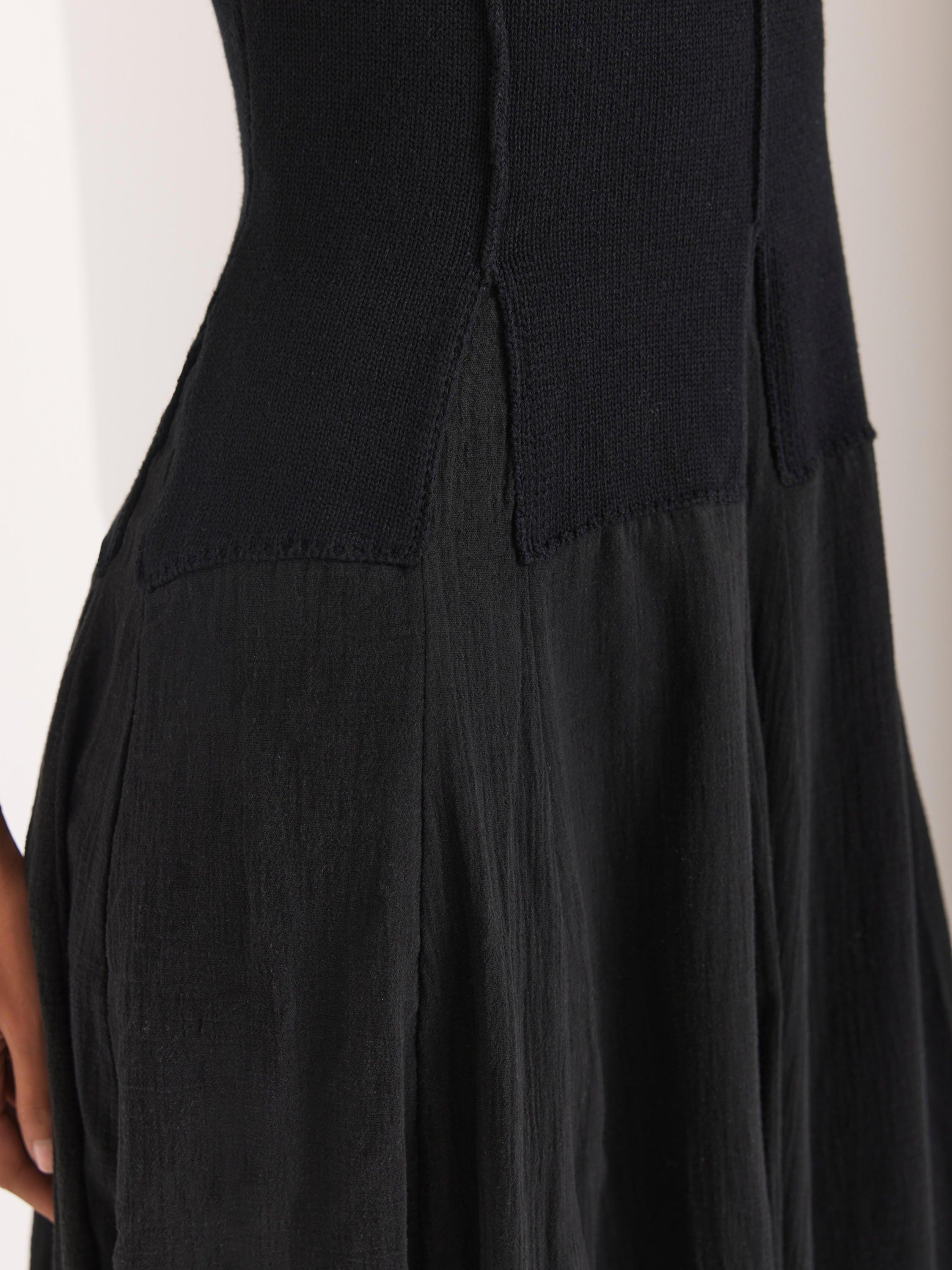 Mint Velvet Split Seam Sleeveless Maxi Dress, Navy Blue