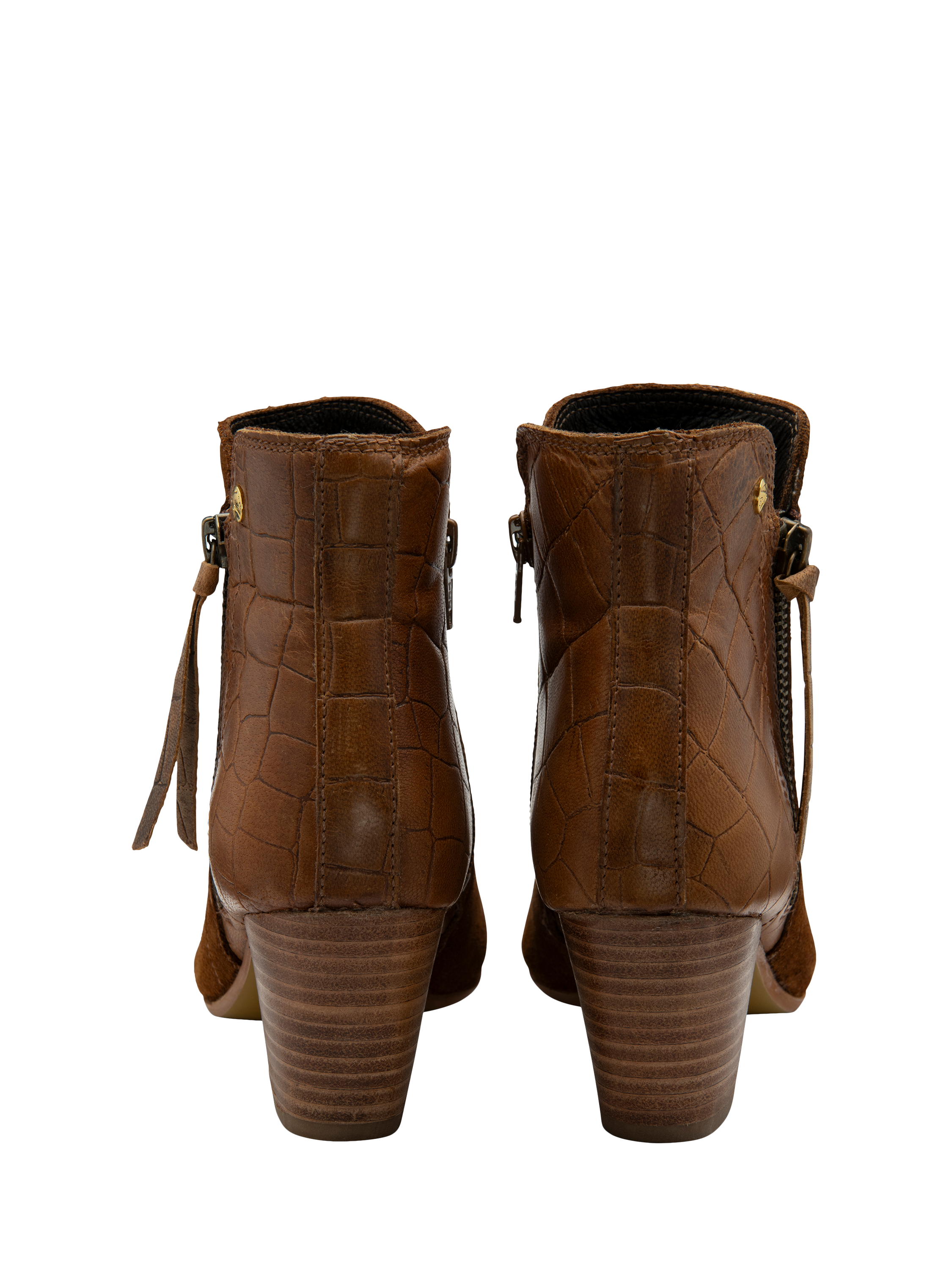 Ravel Tulli Suede Cuban Heel Ankle Boots, Teak