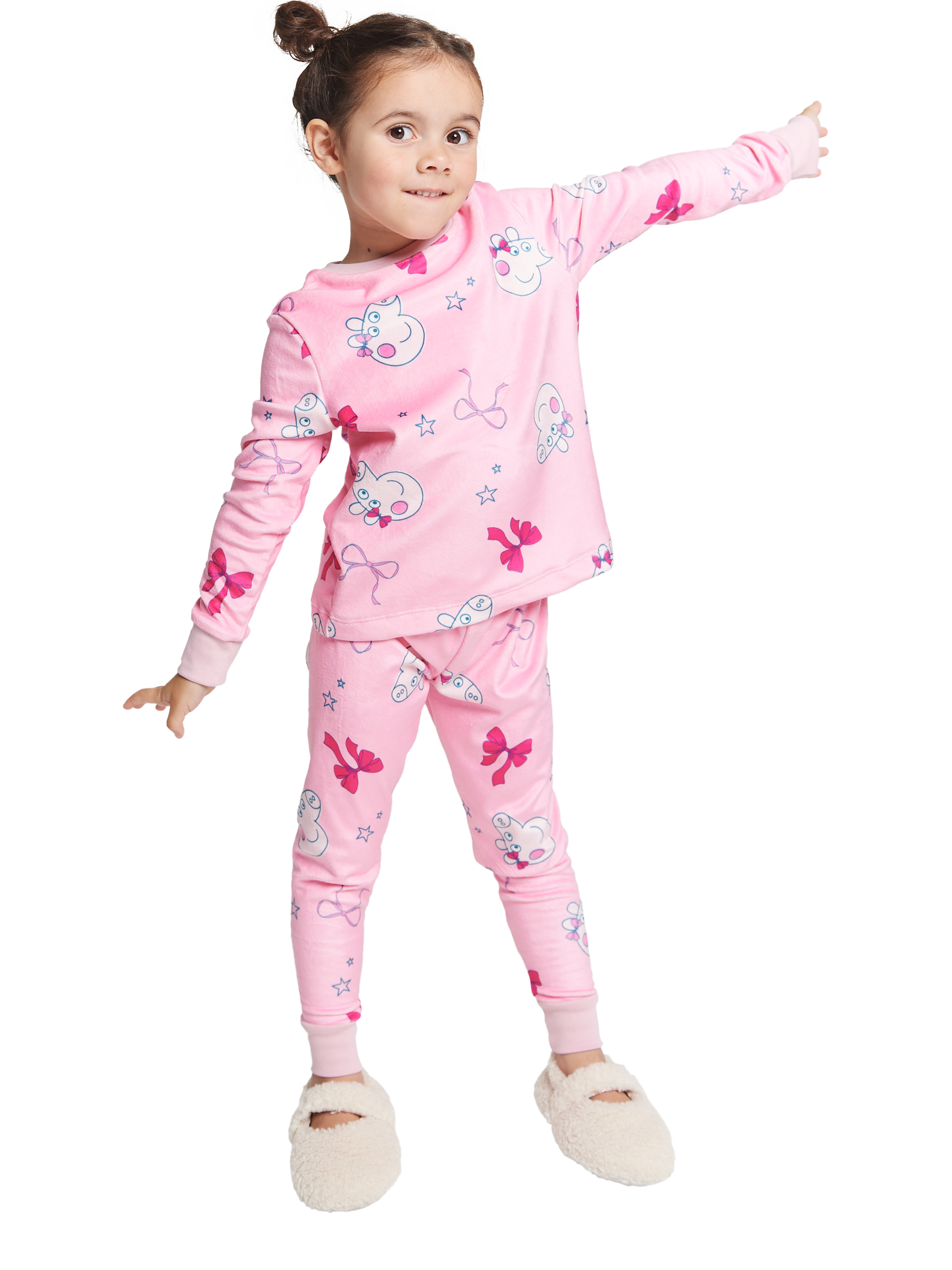 Brand Threads Kids' Peppa Pig Pyjama Set, Pink