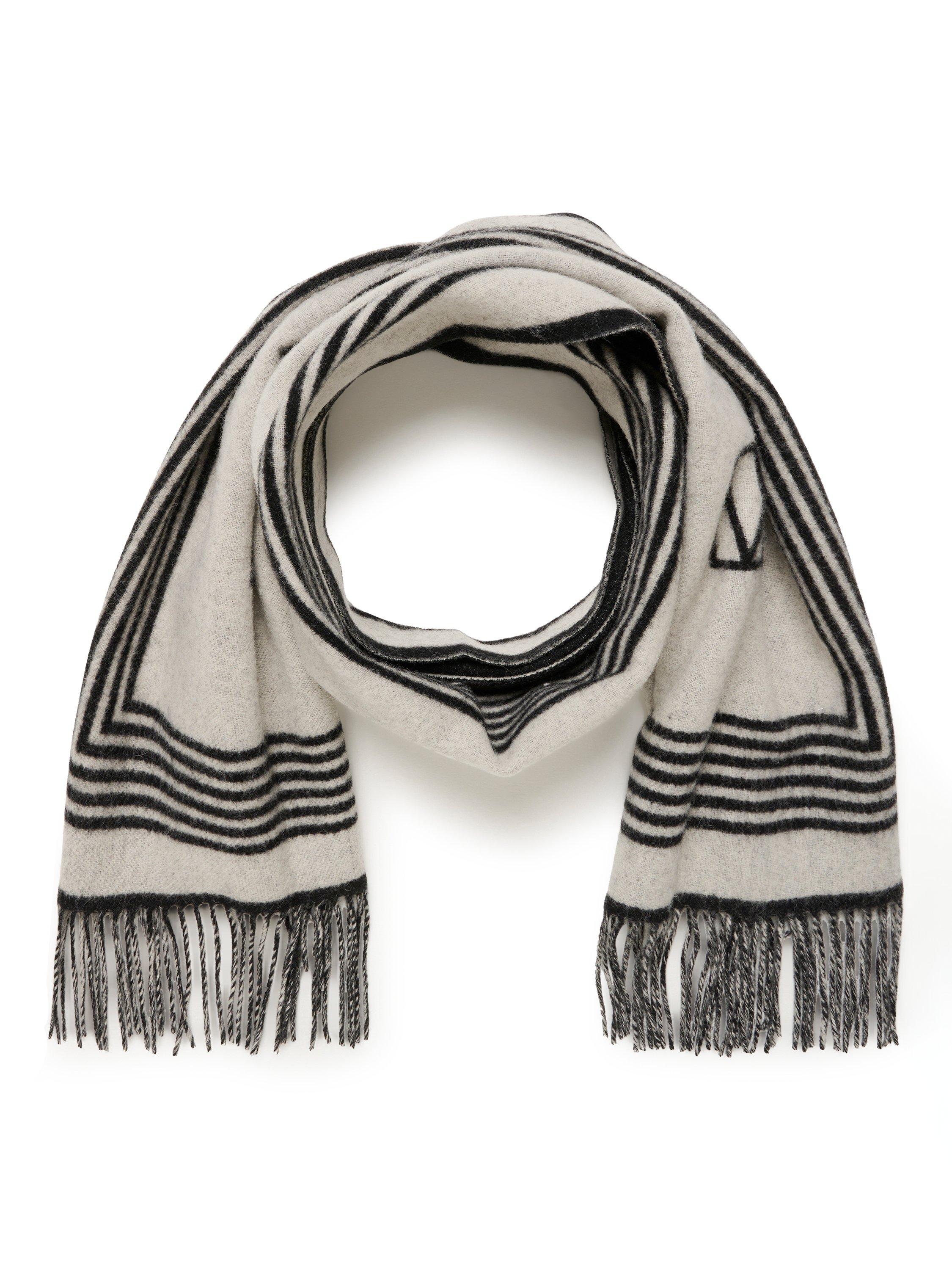 InWear Myrthe Logo Pure Wool Scarf, Whisper White