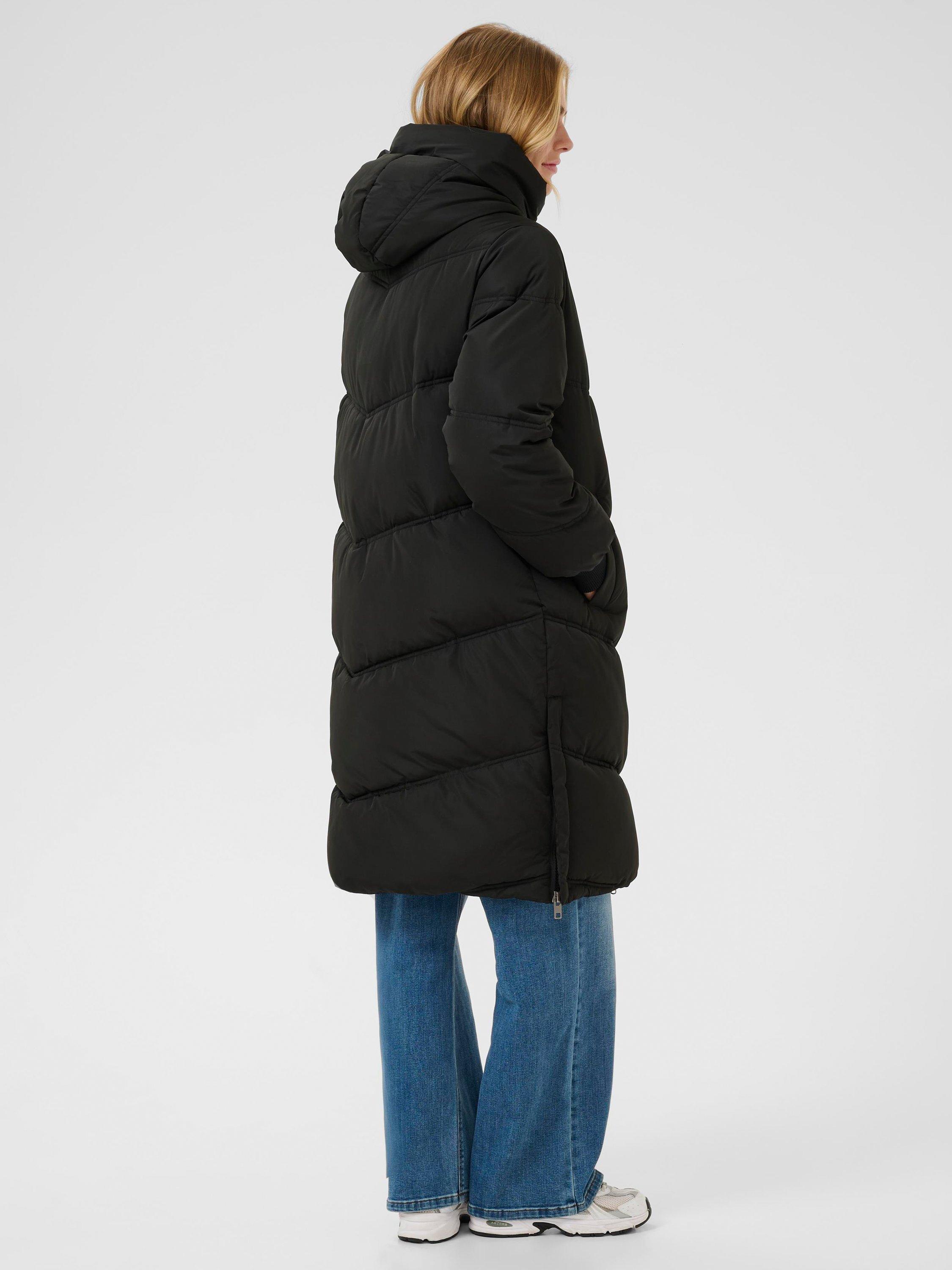 KAFFE Nikko Longline Puffer Coat, Black