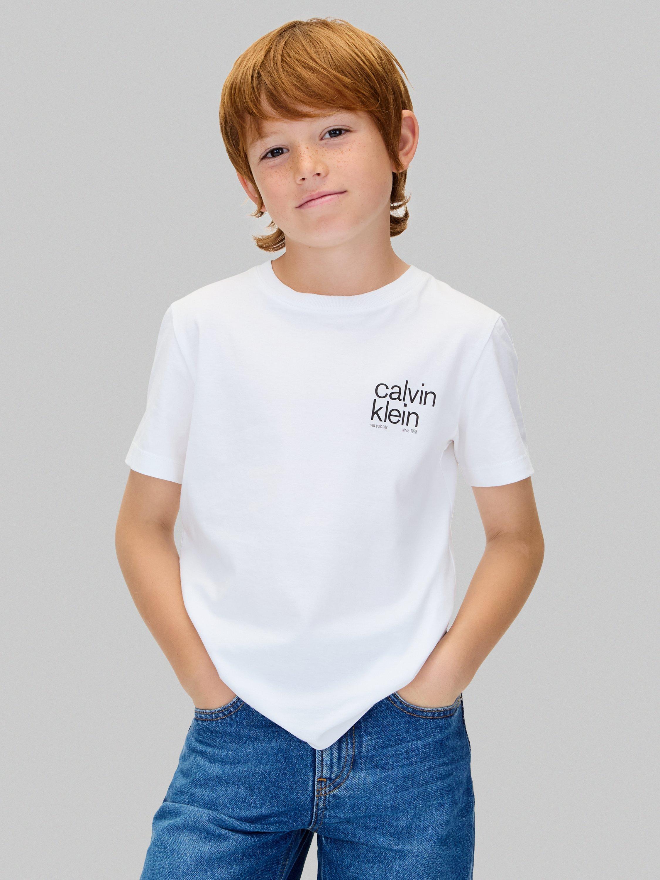 Calvin Klein Kids' CK Graphic T-Shirt, Bright White