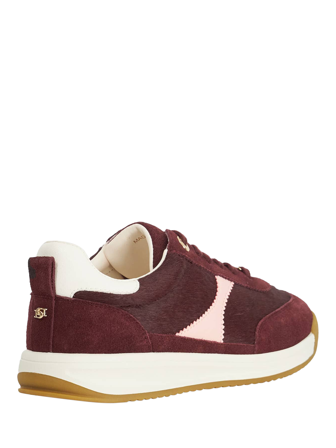 Dune London Elsea Lace-Up Suede Trainers, Purple