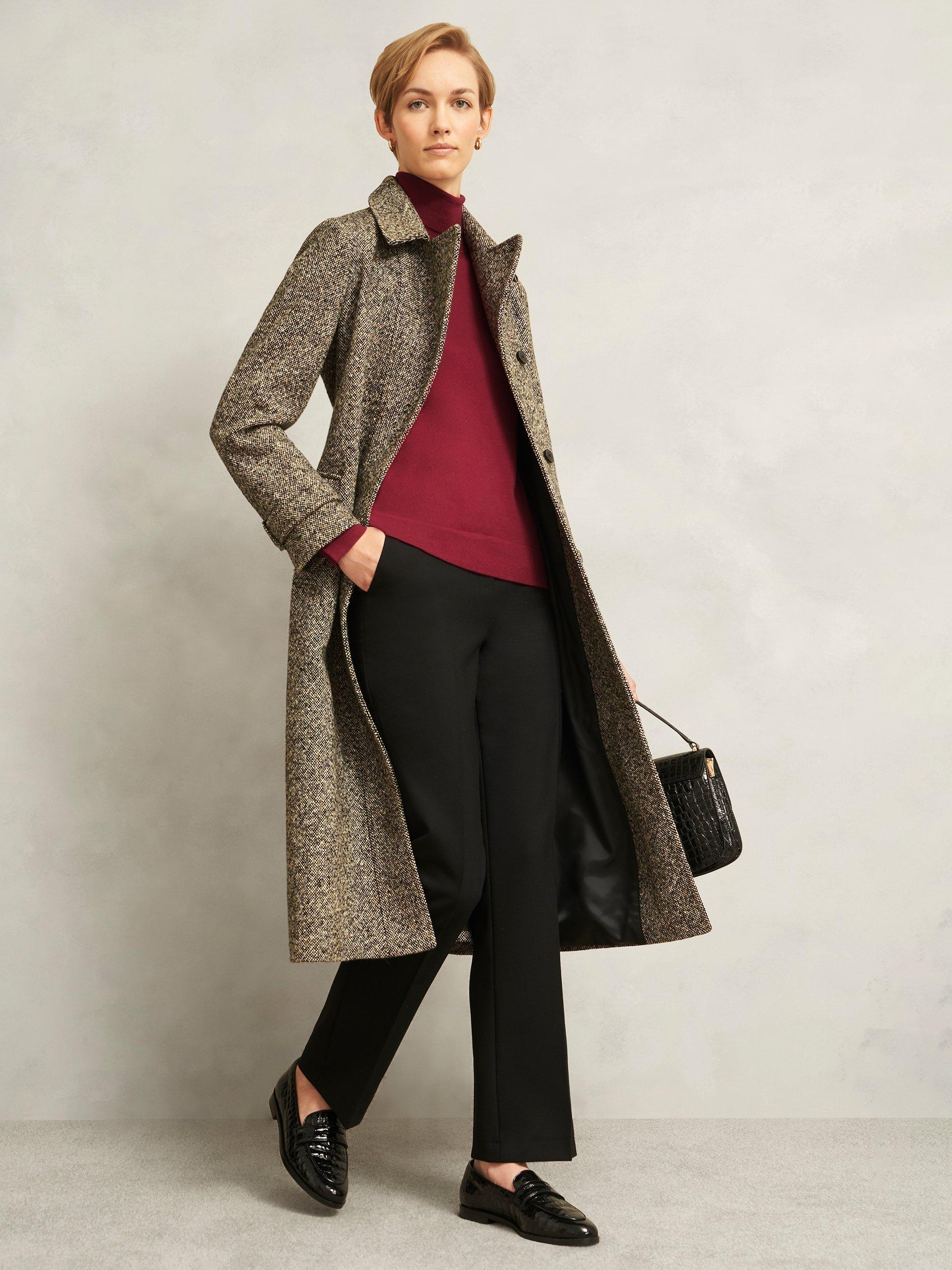 Hobbs Lara Roll Neck Pure Merino Wool Jumper, Red