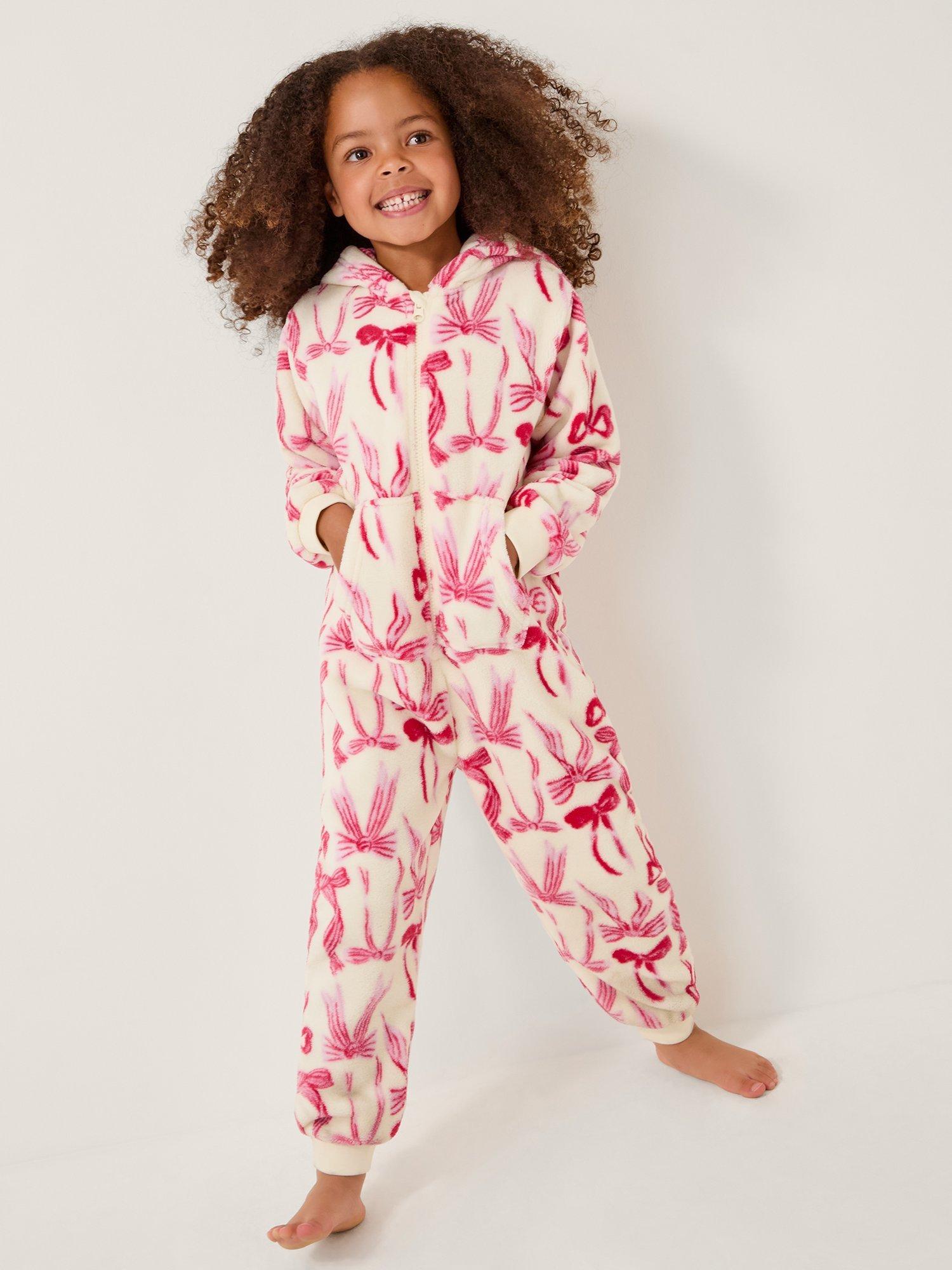 Monsoon Kida' Fleece Hooded Onesie, Cream