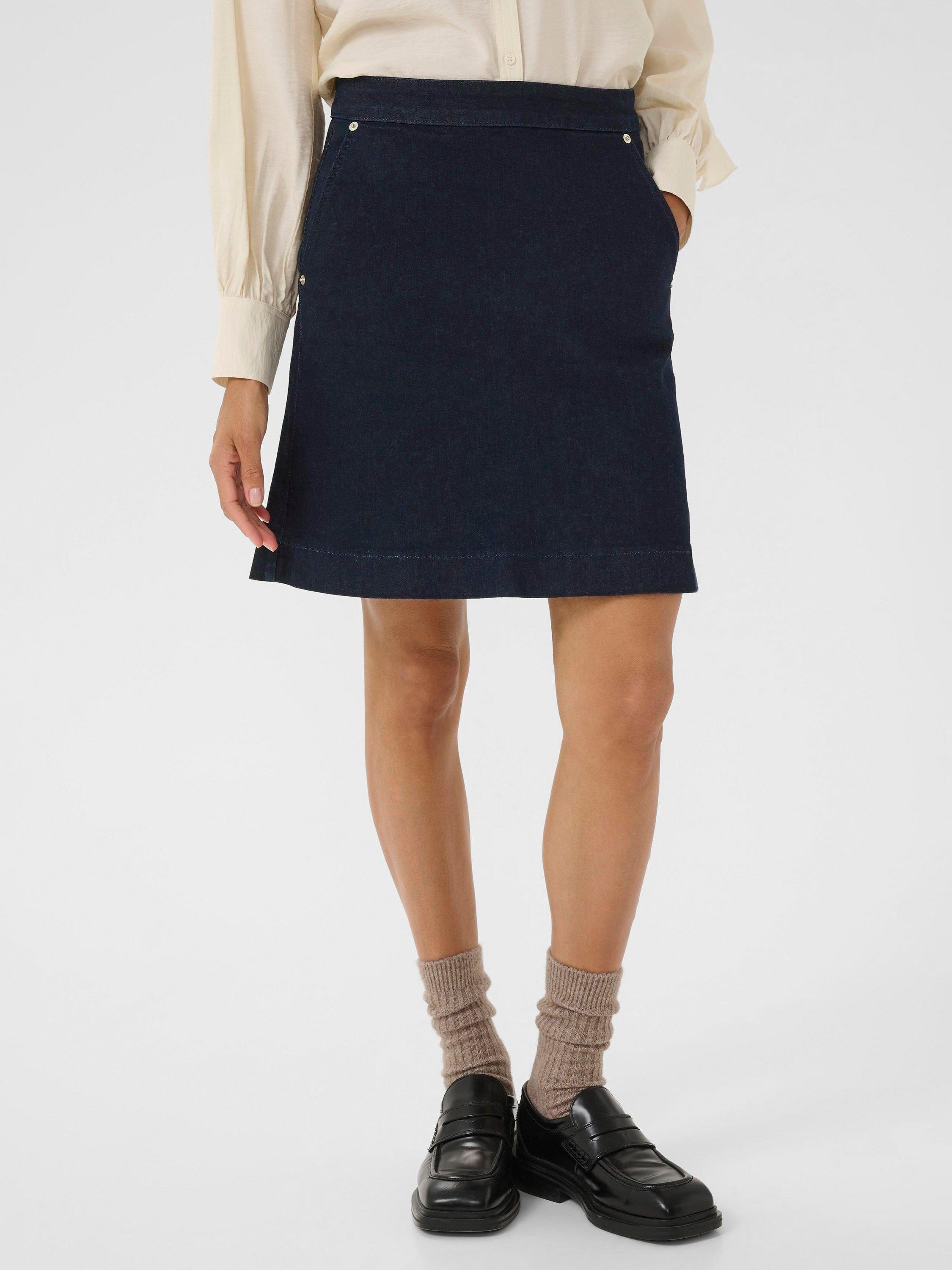 Part Two Saige Denim Skirt, Rinse Blue Denim
