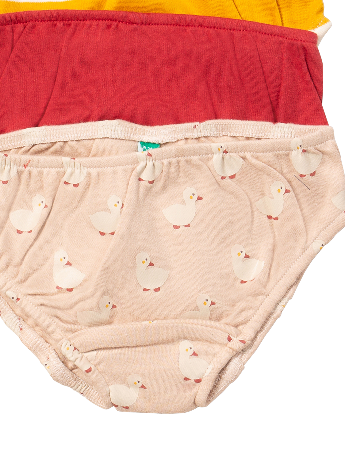 Little Green Radicals Kids' Organic Cotton Puddle Underwear, Pack of 3