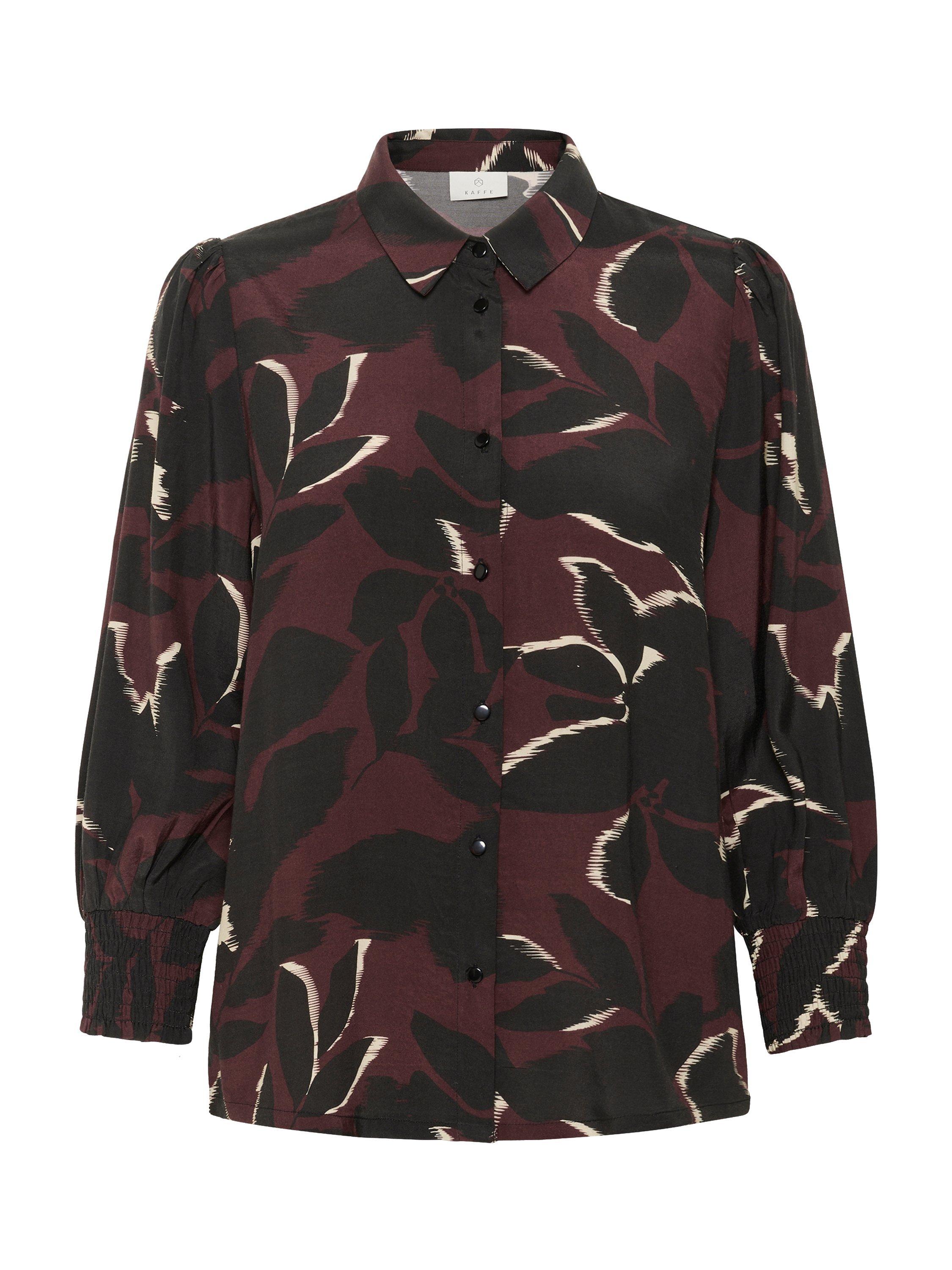 KAFFE KAmille Floral Print Long Sleeve Shirt containing LENZING ...