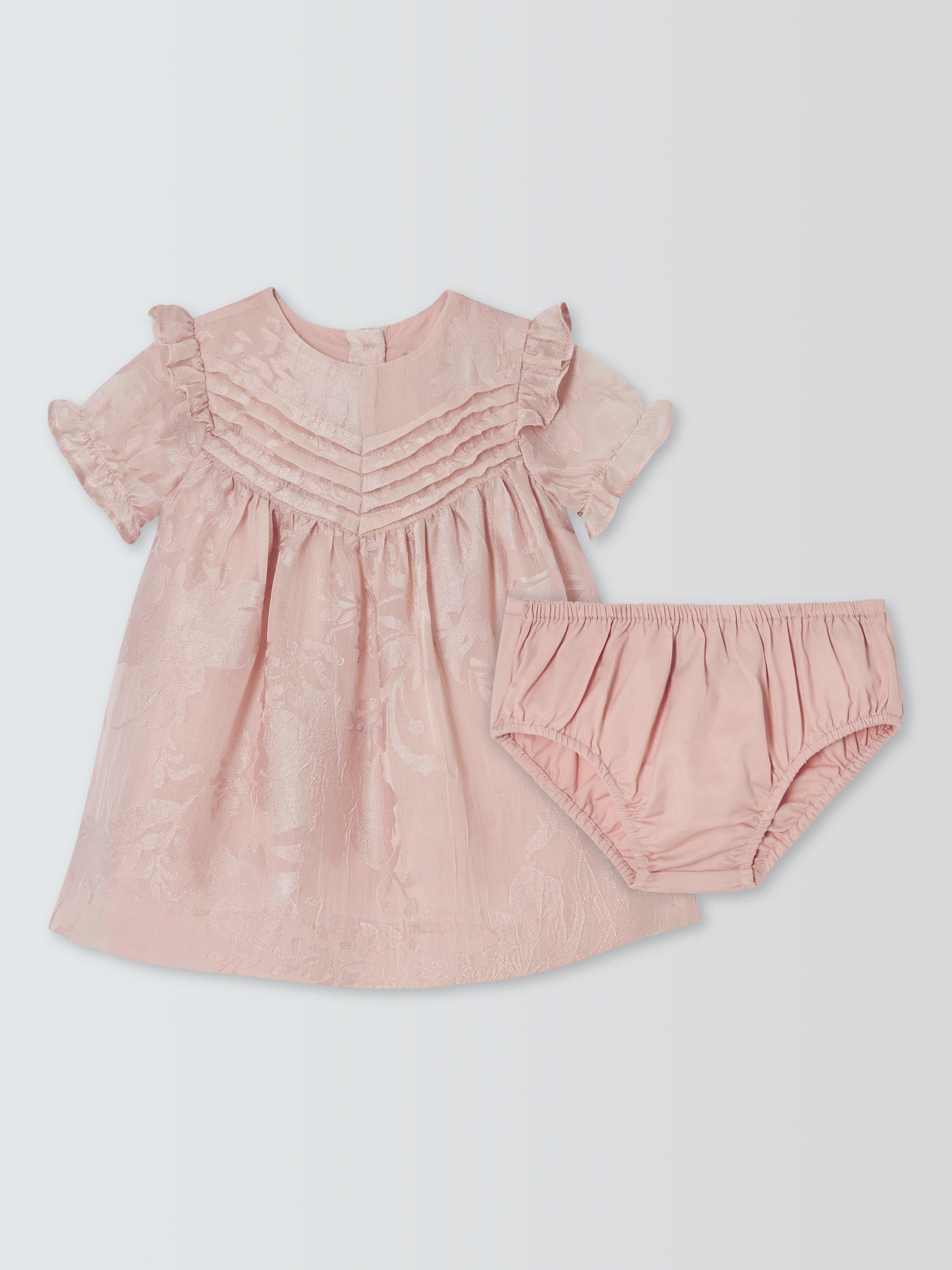 John Lewis Heirloom Collection Baby Burnout Floral Dress & Bloomers Set ...