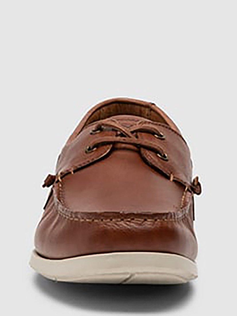 Rodd & Gunn Gordons Bay Burnished Leather Boat Shoes, Cognac