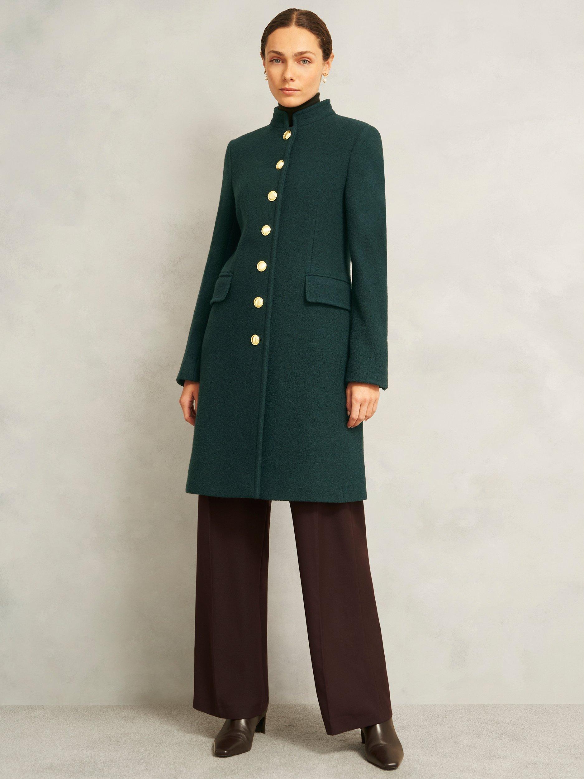 Hobbs Wilma Pure Wool Coat, Ponderosa Green