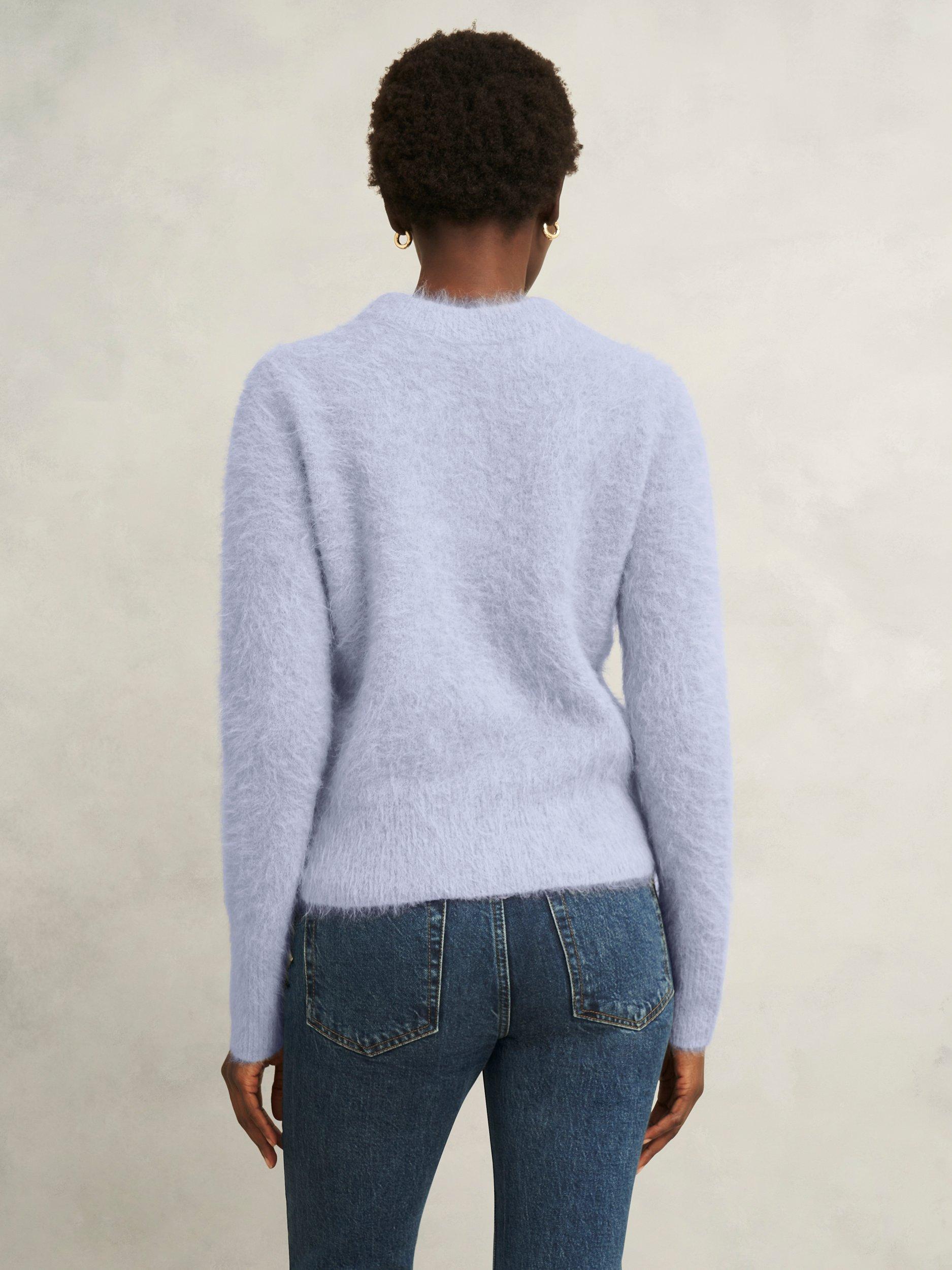 Hobbs Felicity Wool Rich Jumper, Pale Blue Marl