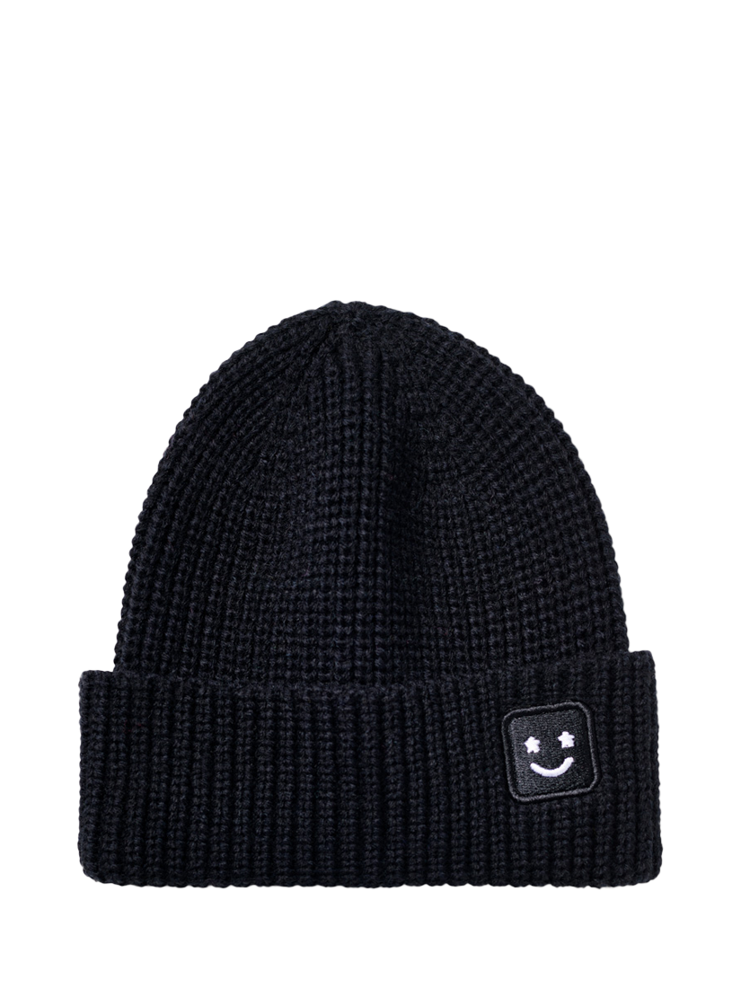 Small Stuff Kids' Knitted Beanie Hat and Gloves Set, Black