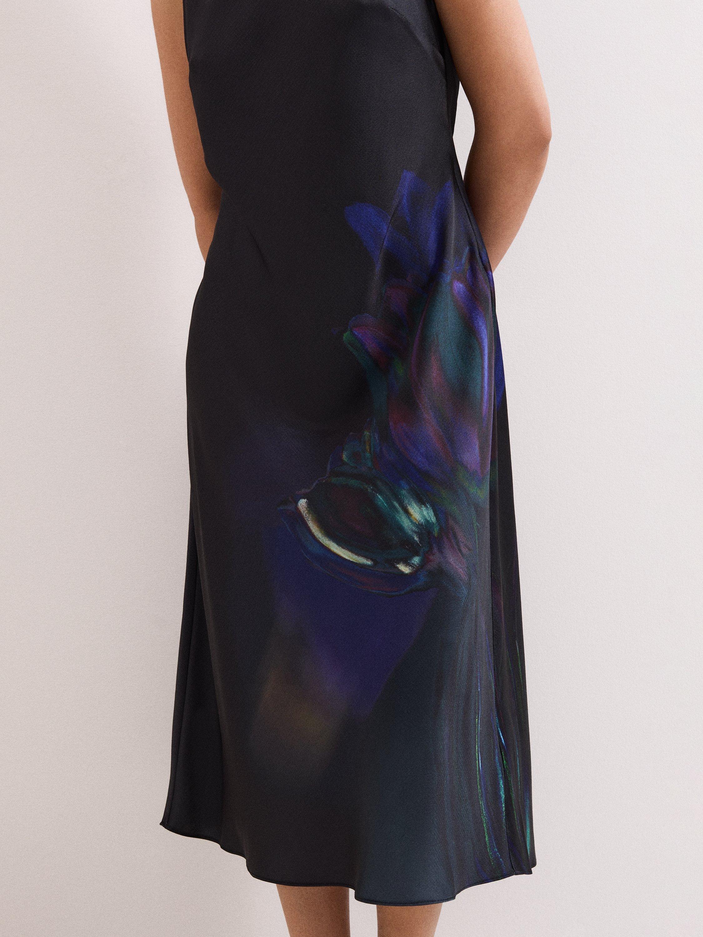 Phase Eight Petite Felicity Sleeveless Midi Slip Dress, Black