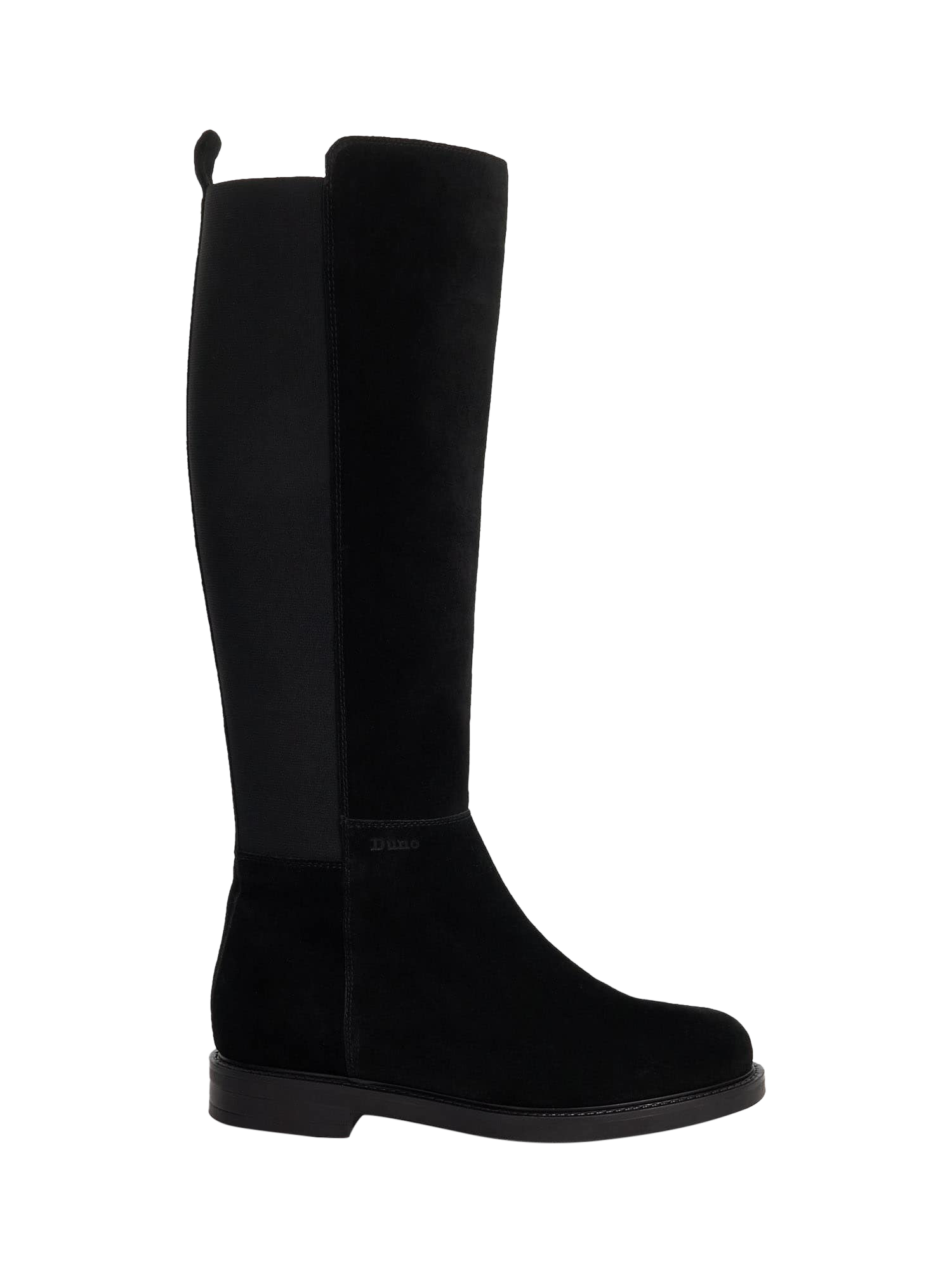 Dune London Tallo Suede 50/50 Knee Boots, Black