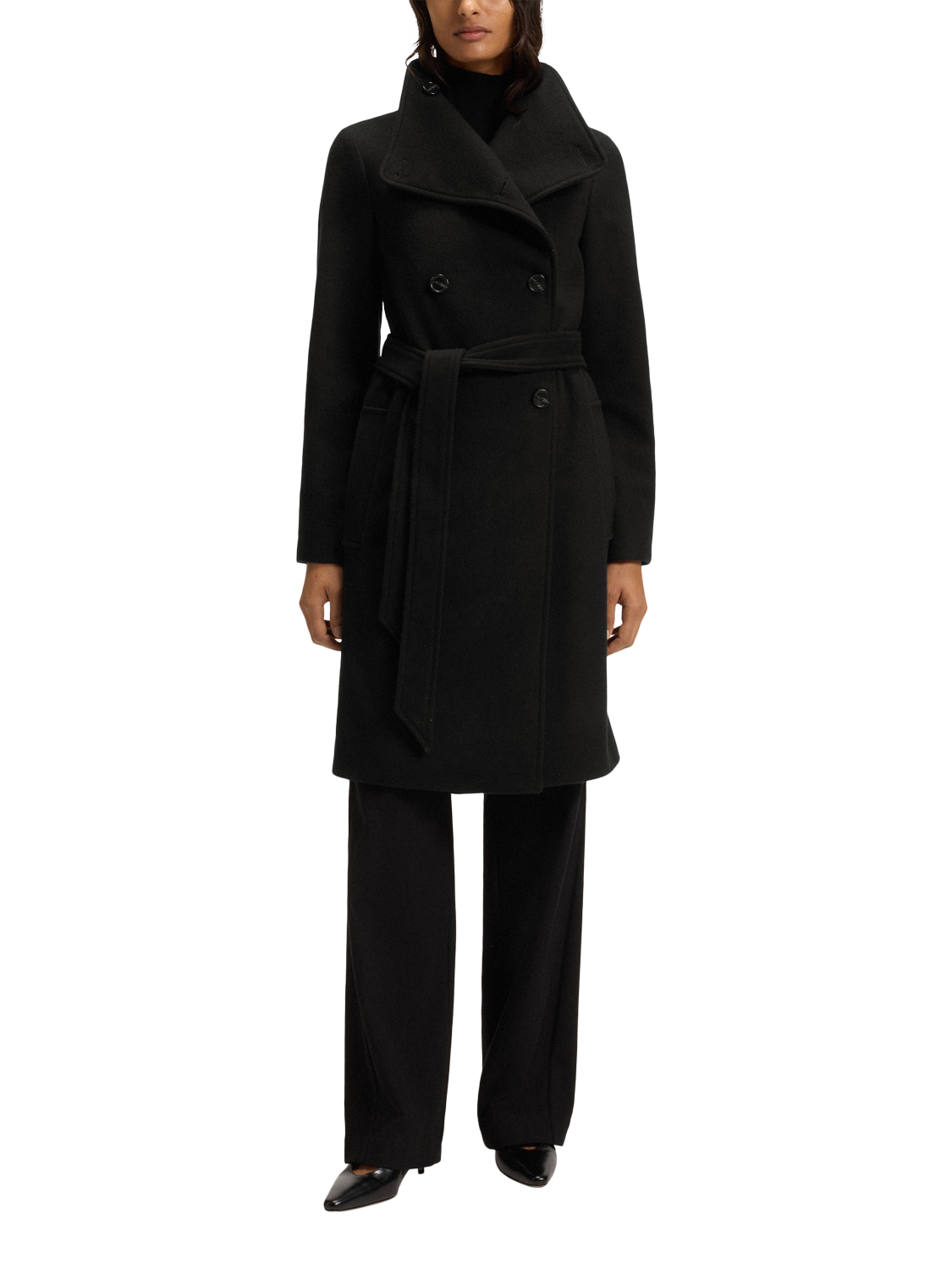 BOSS Cedandy Wool Rich Coat, Black