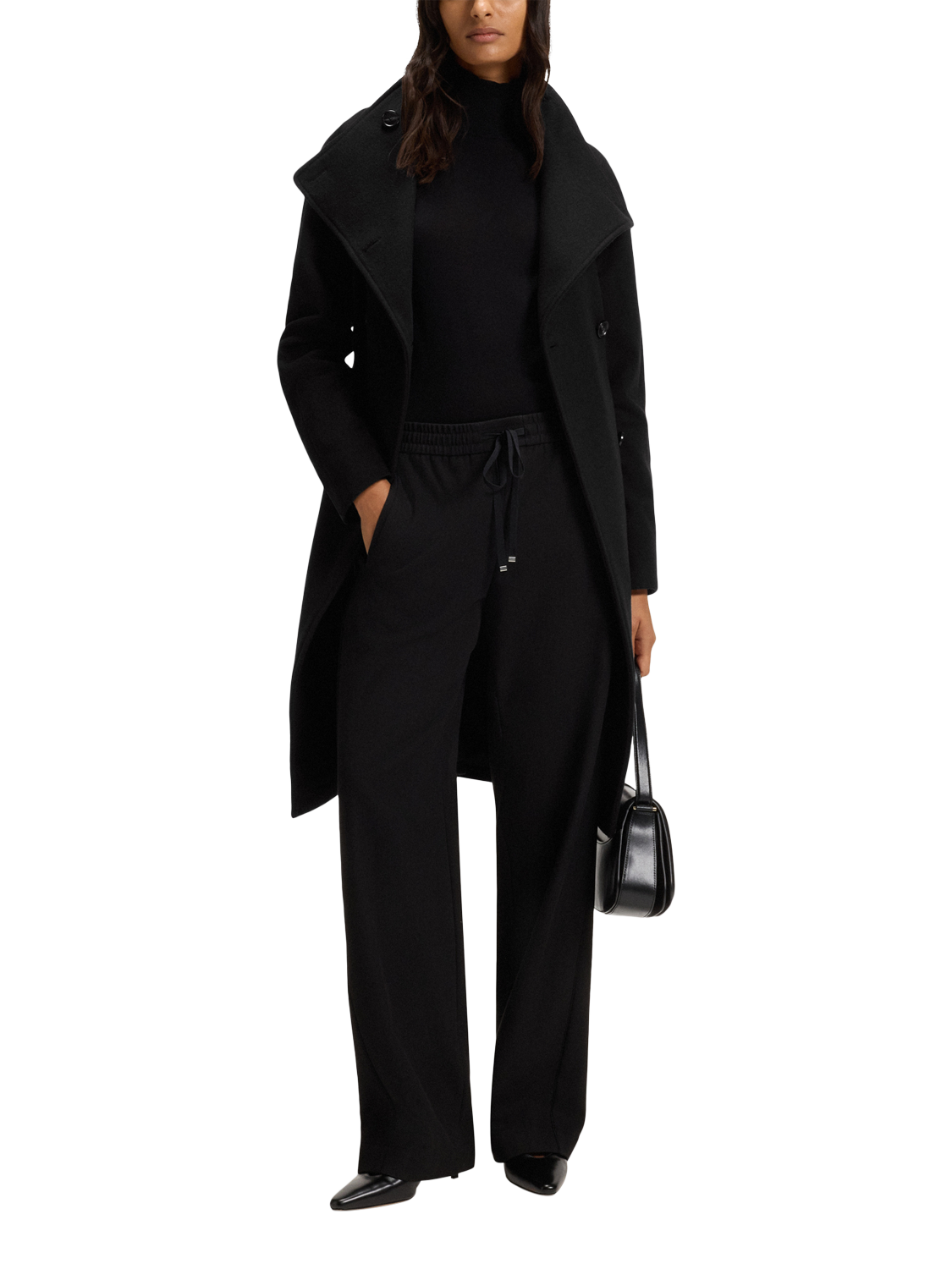 BOSS Cedandy Wool Rich Coat, Black