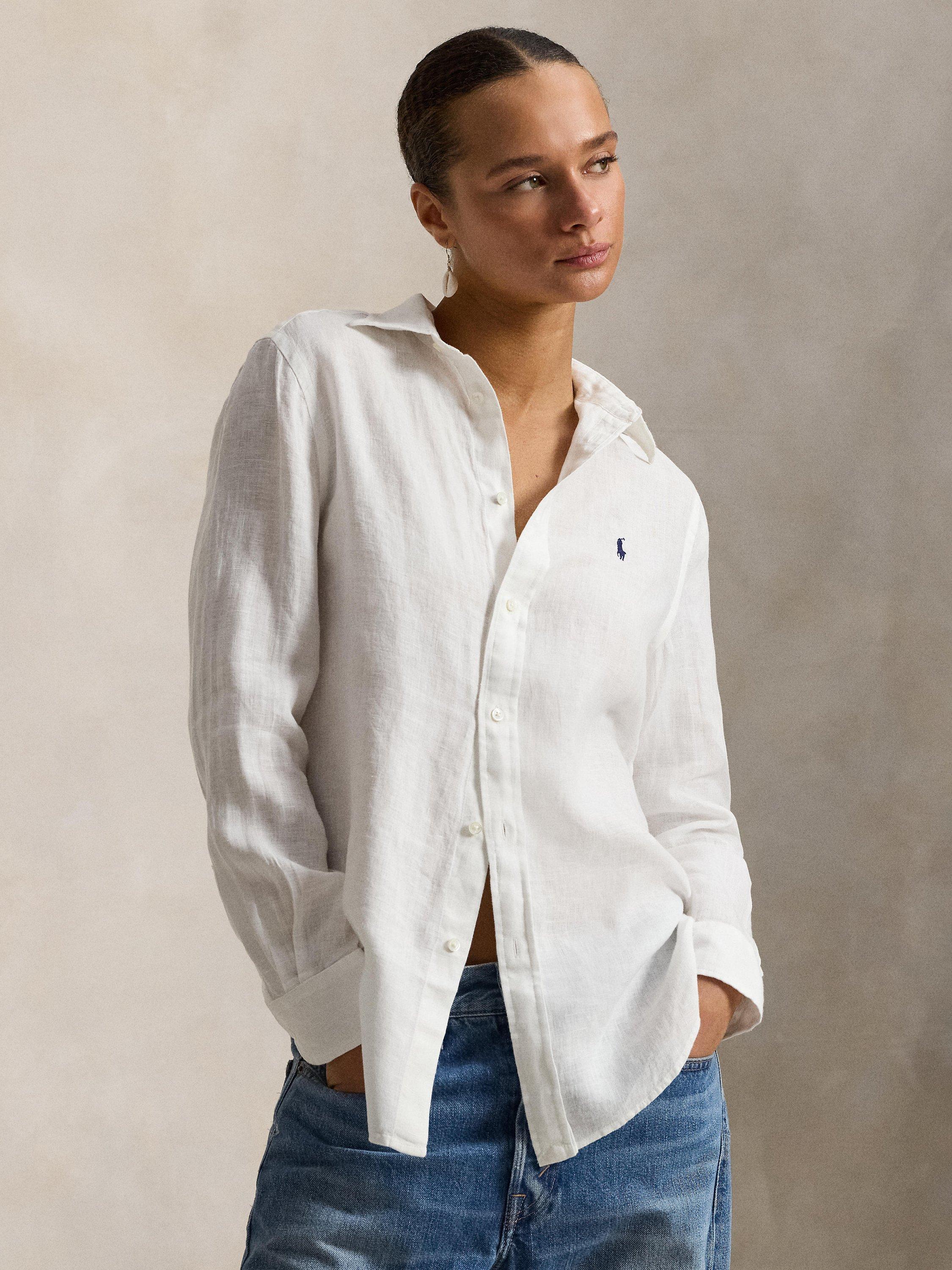 Polo Ralph Lauren Classic Fit Pure Linen Shirt, White