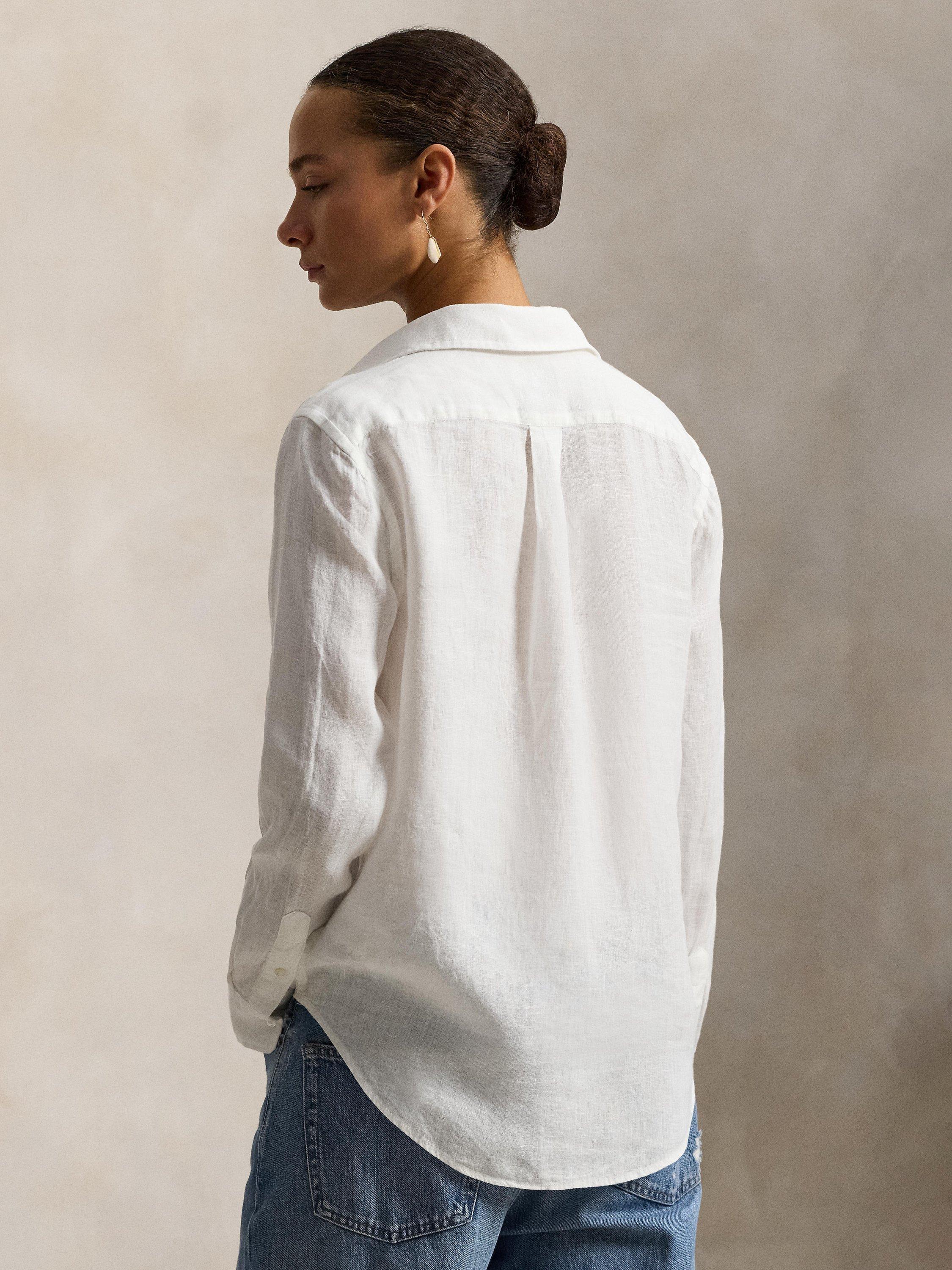 Polo Ralph Lauren Classic Fit Pure Linen Shirt, White