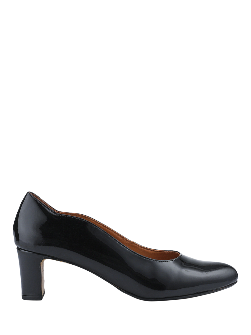 Jones Bootmaker Zoey Leather Court Shoes, Black Patent