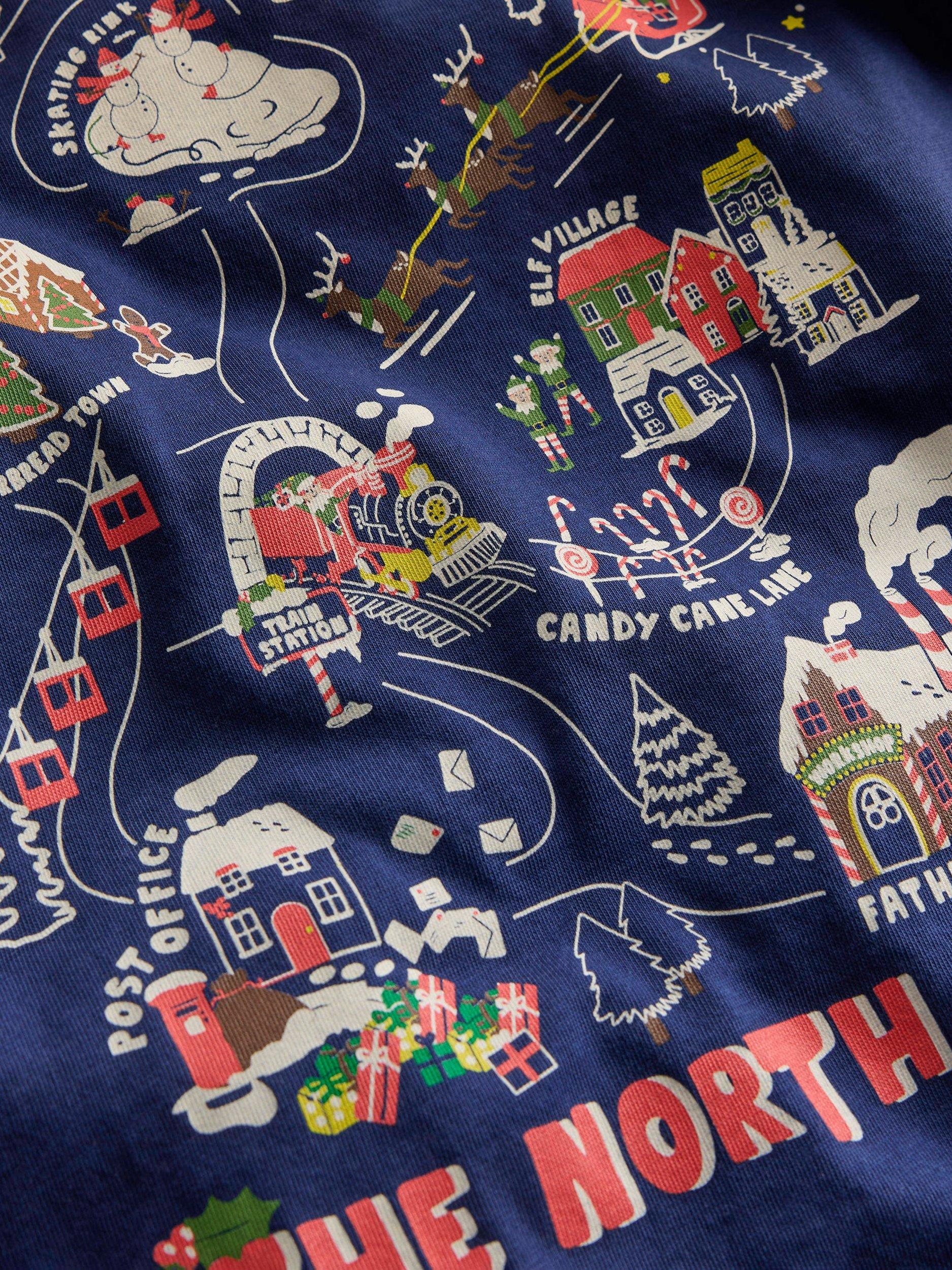 Mini Boden Kids' Cotton Front & Back Print Long Sleeve T-Shirt, Blue ...
