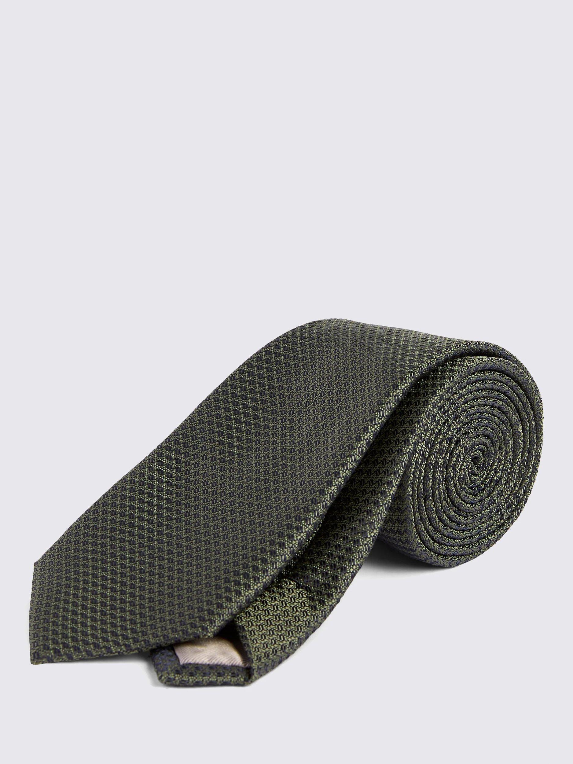 Moss Textured Tie, Green