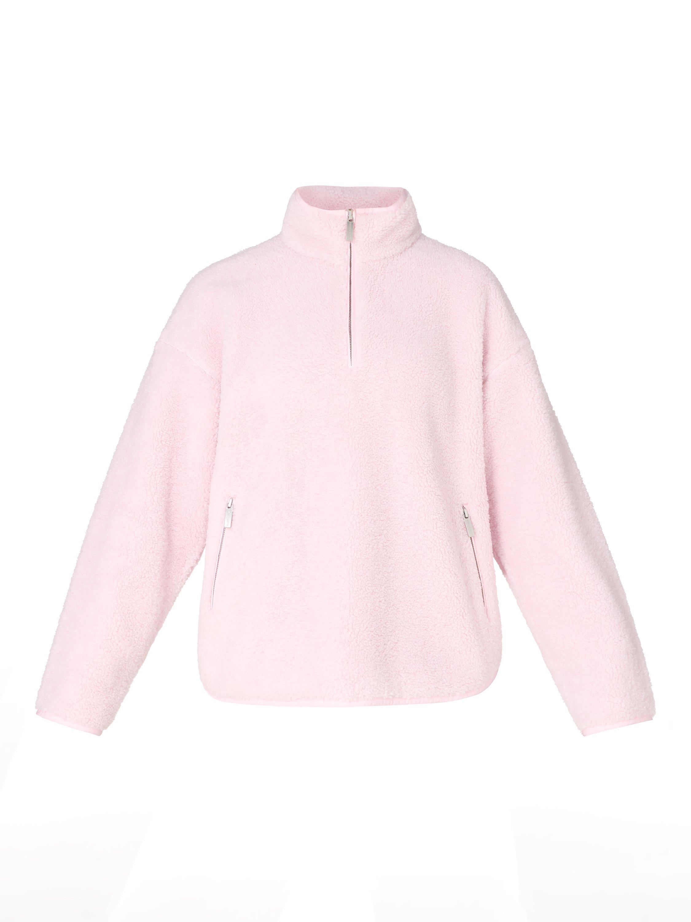 Sweaty Betty Plush Half Zip Fleece, Frost Pink