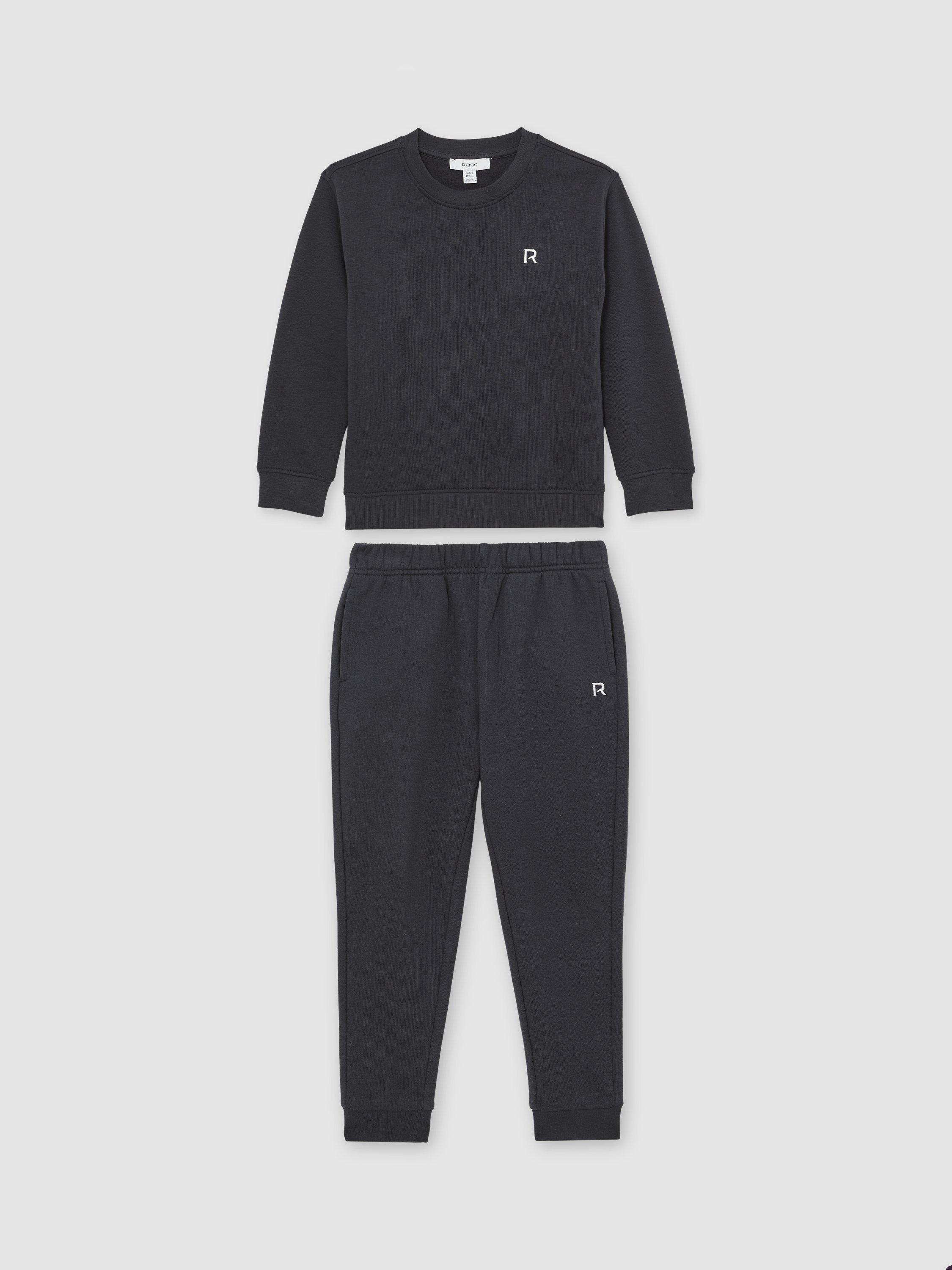 Reiss Kids' Avery Sweatshirt and Joggers Set, Navy