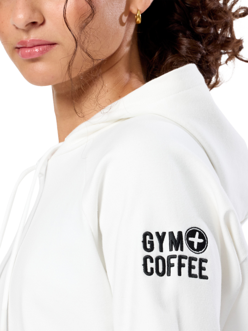 Gym+Coffee Women's Chill Hoodie, Ultra White