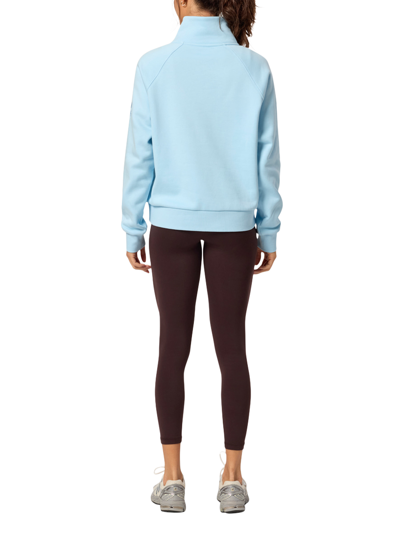 Gym+Coffee Clubhouse Quarter Zip Jumper, Baby Blue