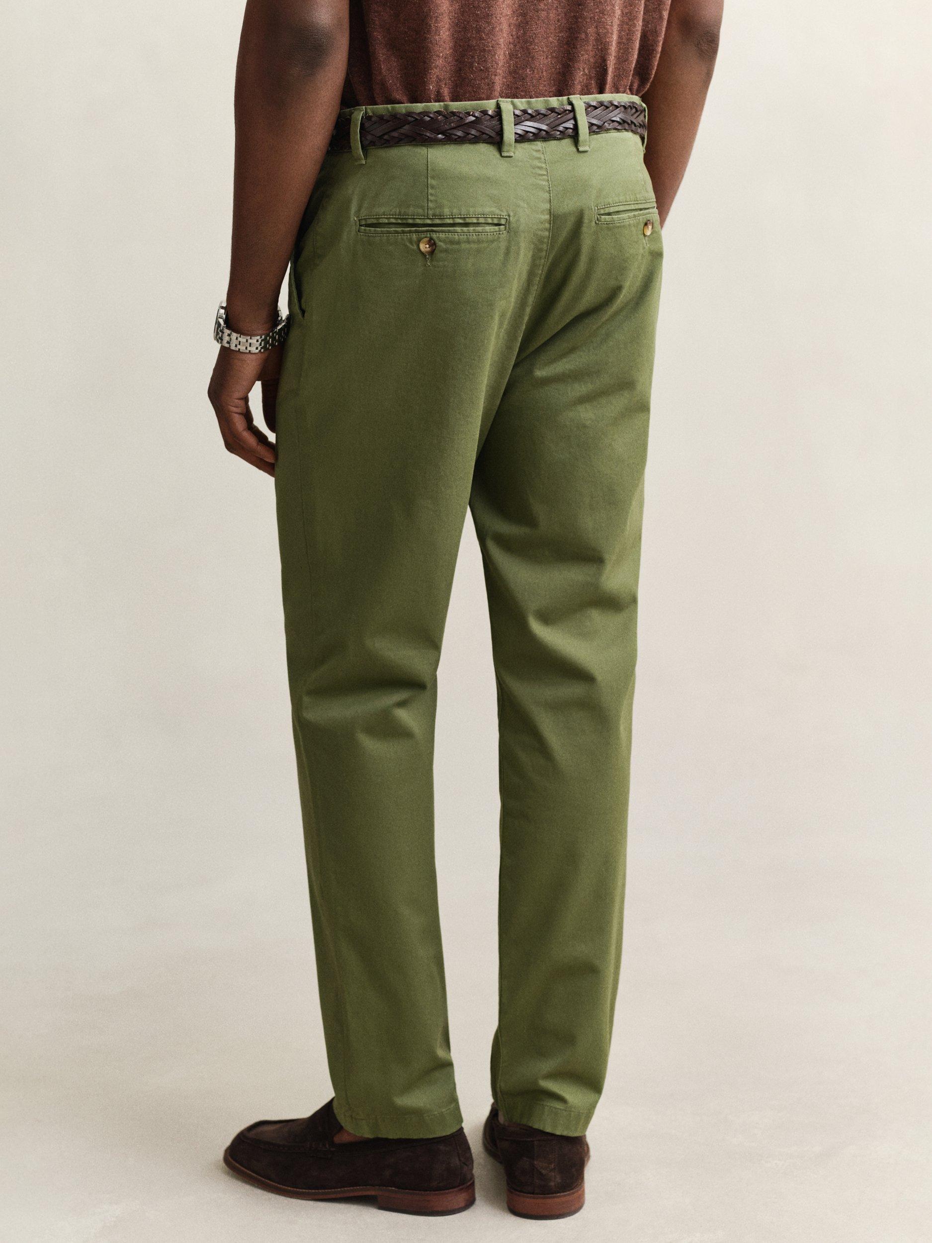 GANT Classic Stretch Cotton Regular Fit Chinos, Dry Herb Green