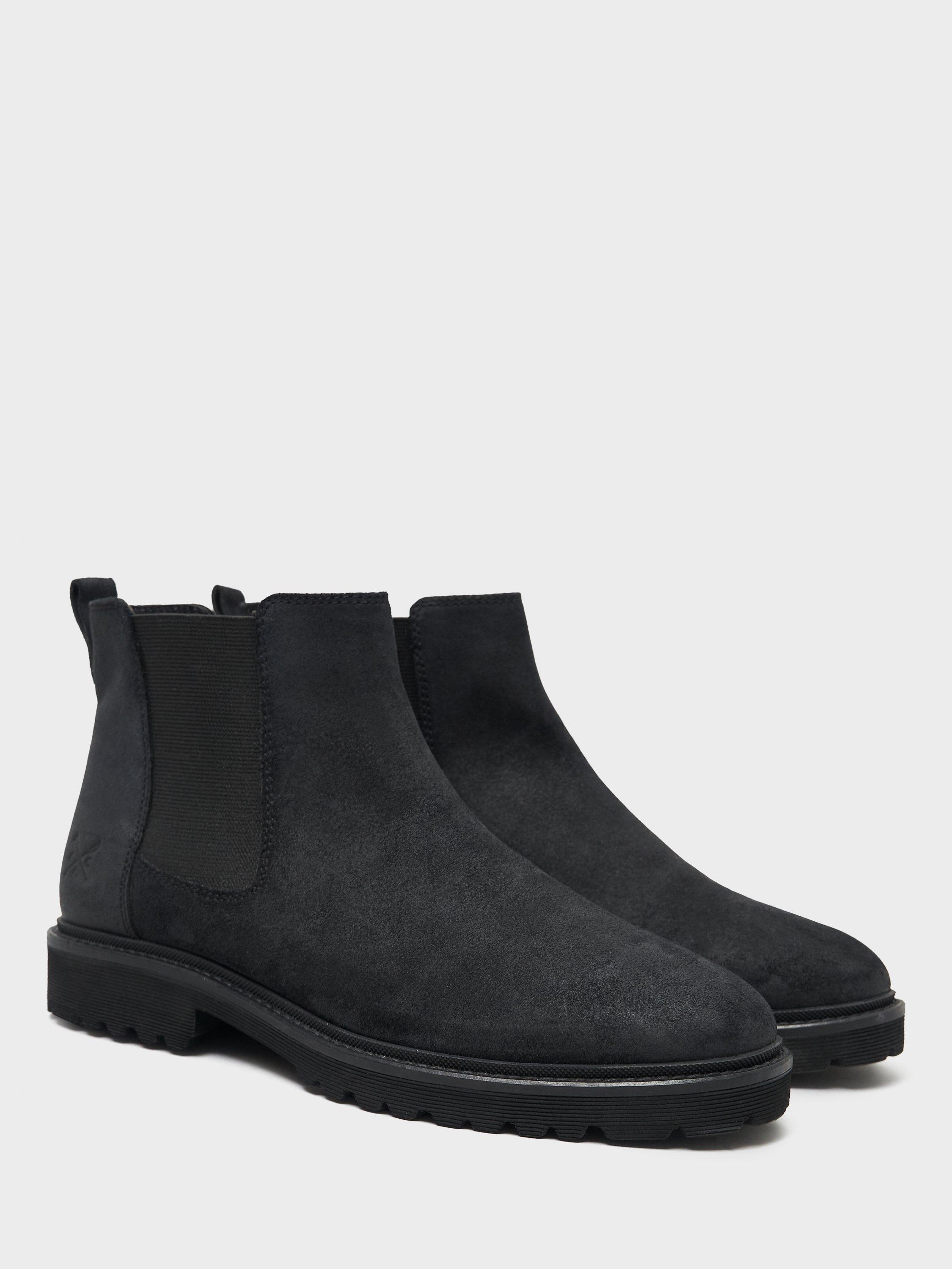 Crew Clothing Cleated Sole Suede Chelsea Boots, Black, 3