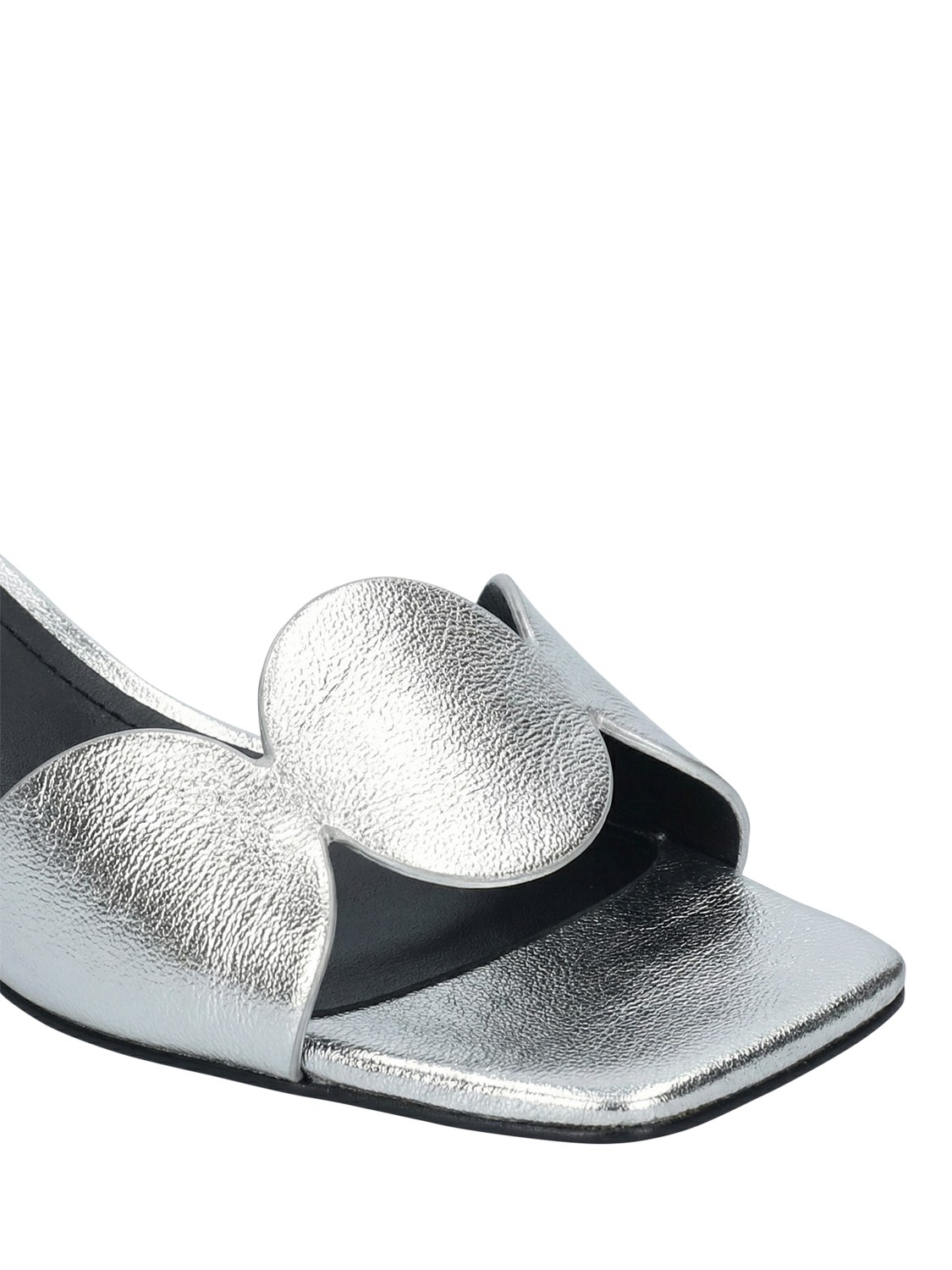Bibi Lou Onami Strappy Leather Heel Sandals, Silver