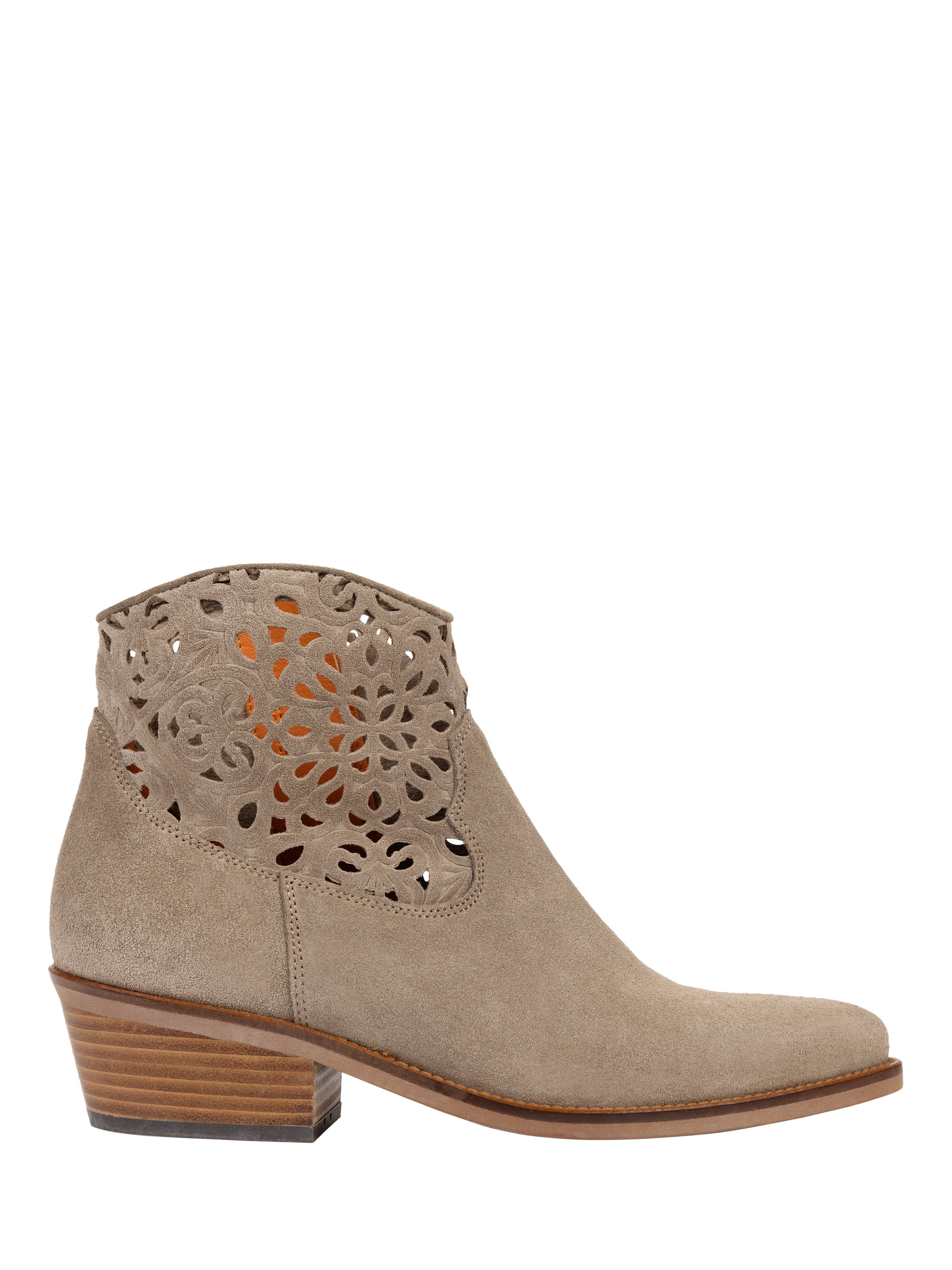 Penelope Chilvers Cassidy Suede Cut Out Ankle Boots, Camel