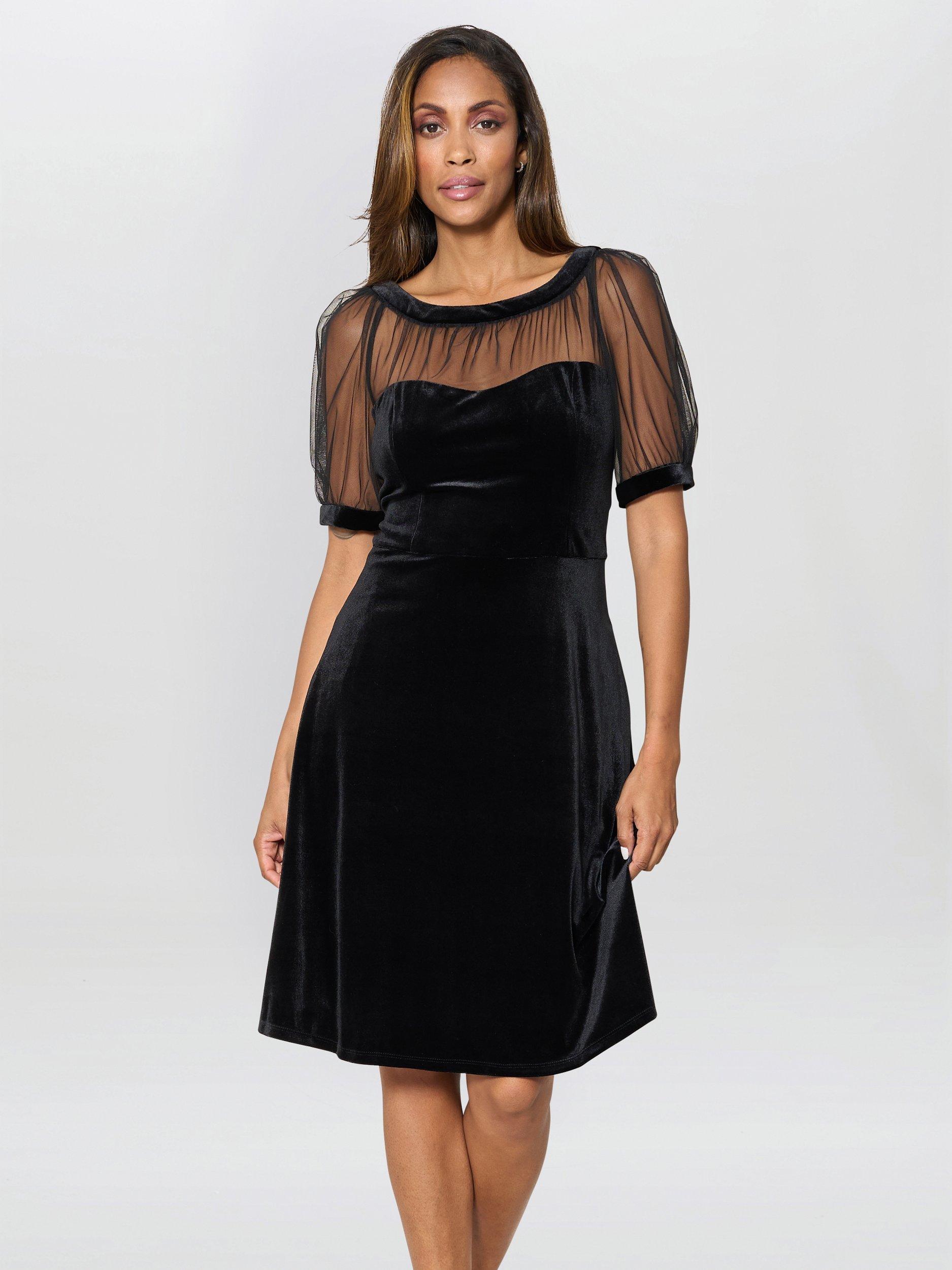 Gina Bacconi Capri Velvet Dress, Black