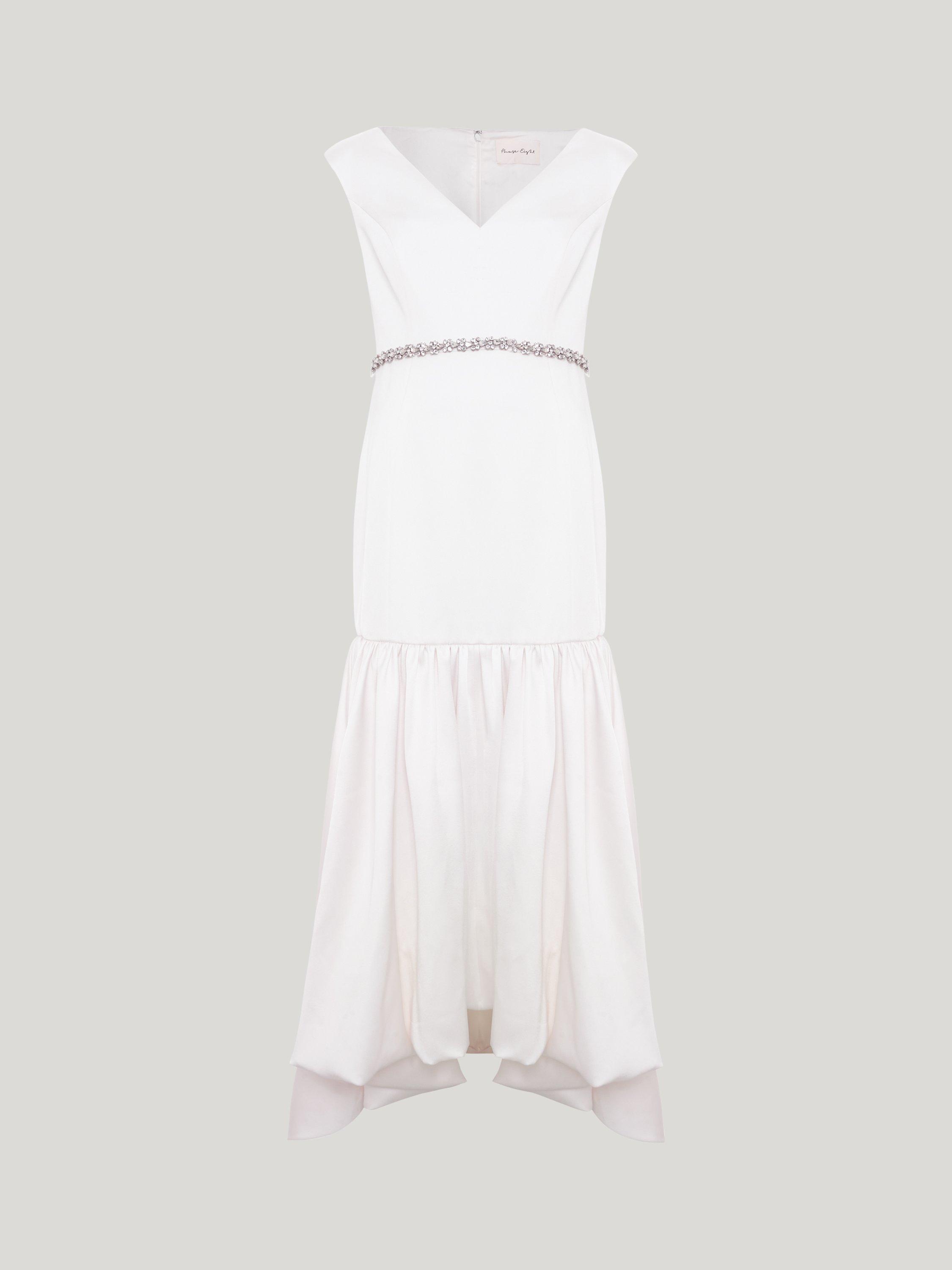 Phase Eight Othelia Jewelled Waistband Wedding Dress, Ivory