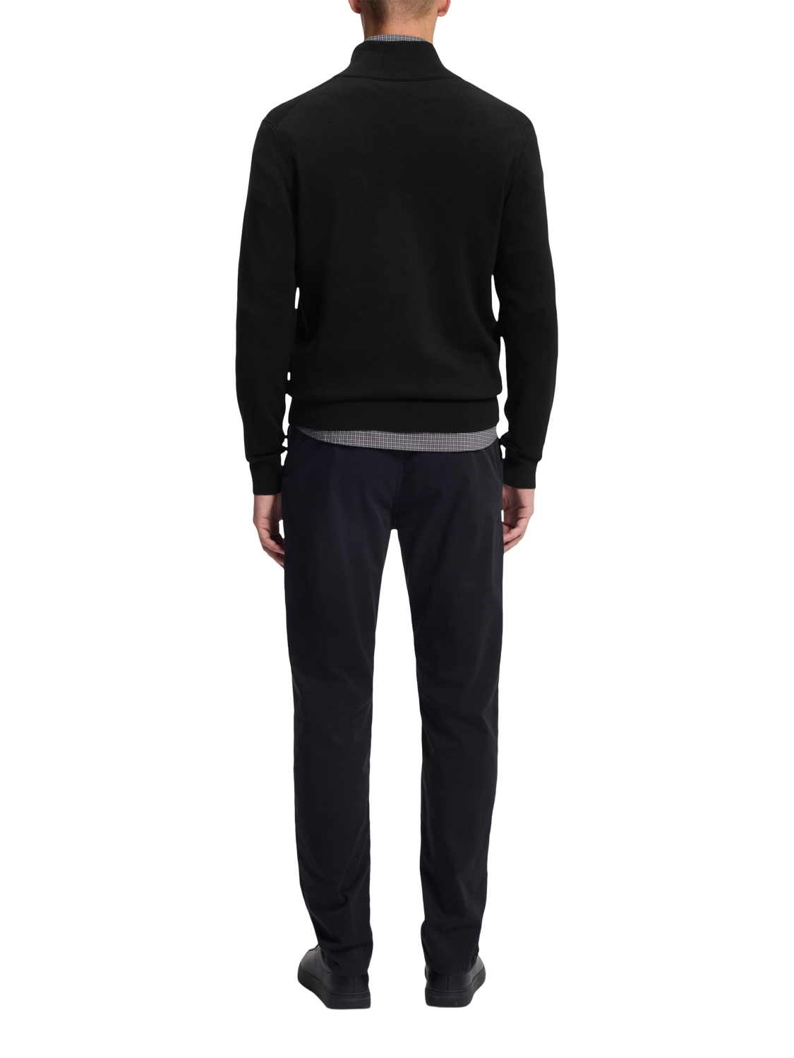 HUGO BOSS BOSS Kano Zip Front Cotton Cashmere Blend Cardigan