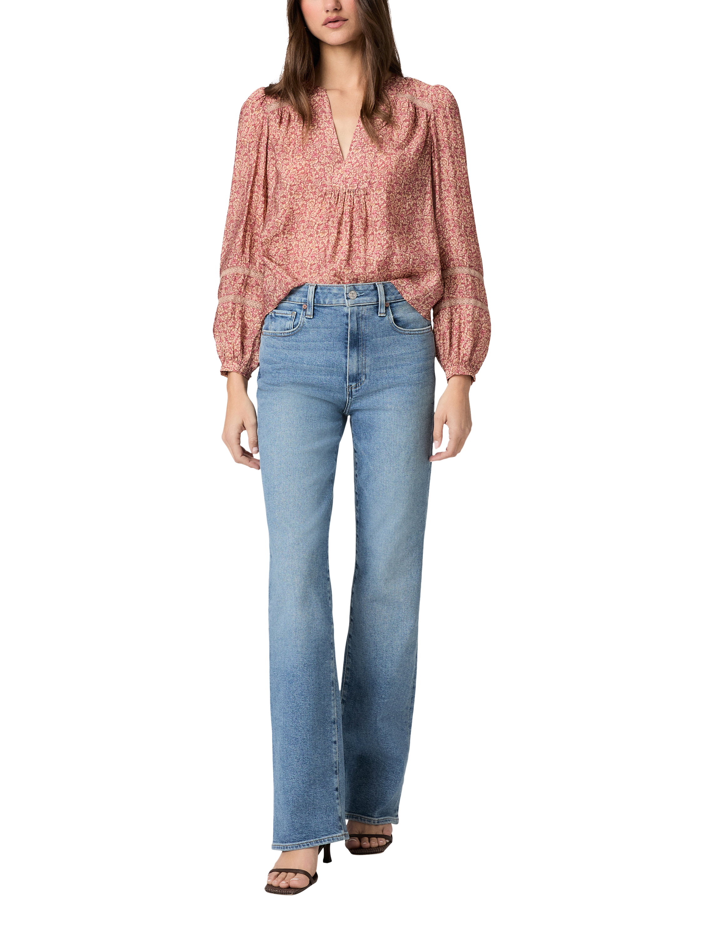 PAIGE Stevie High Rise Bootcut Jeans, Monte Carlo