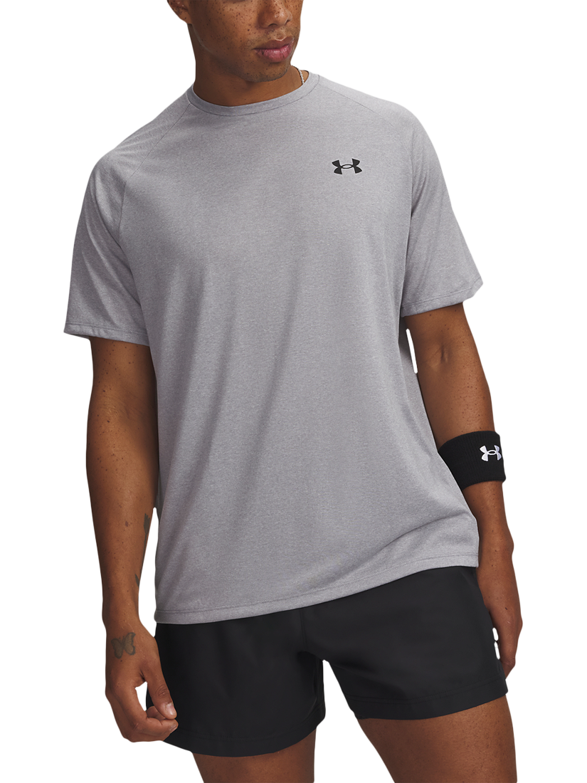 Under Armour Men's Regular Fit Tech Fabric Logo T-Shirt, Steel Light ...