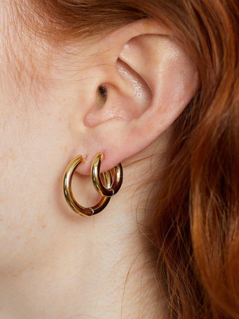 frkl. Hero Charm Midi Hoop Earrings, Gold