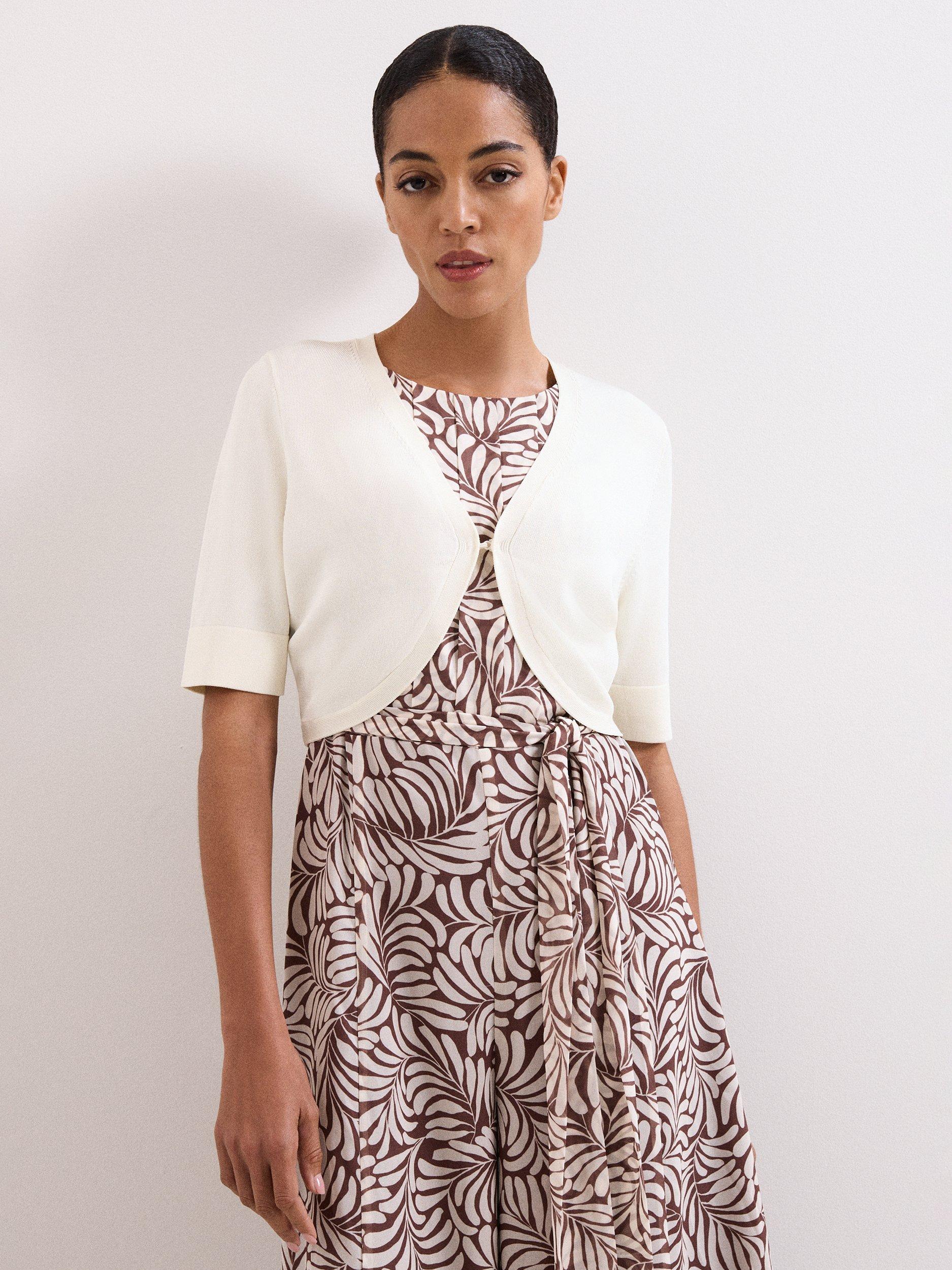 Phase Eight Riah Bolero Shrug, Ivory