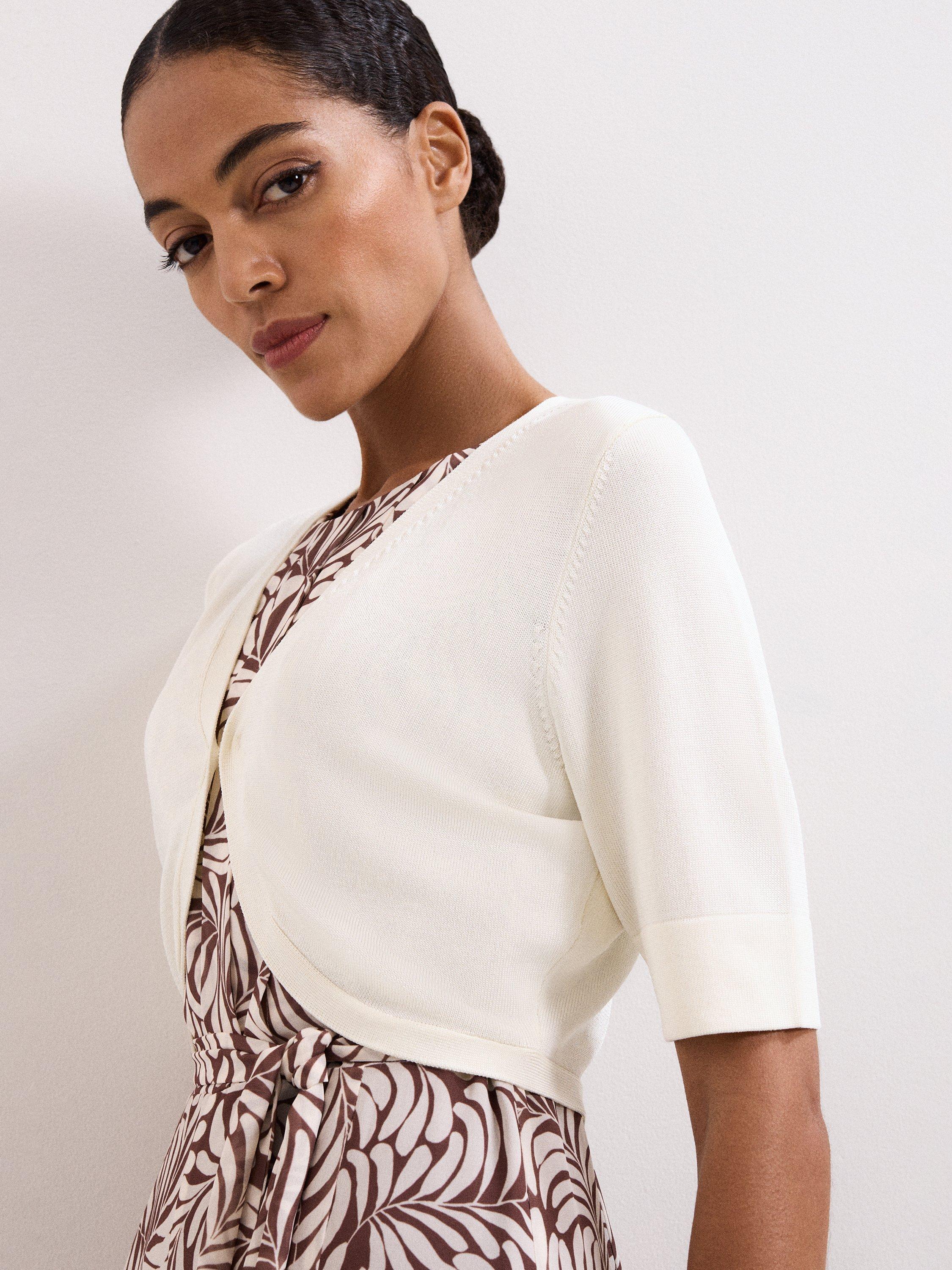 Phase Eight Riah Bolero Shrug, Ivory