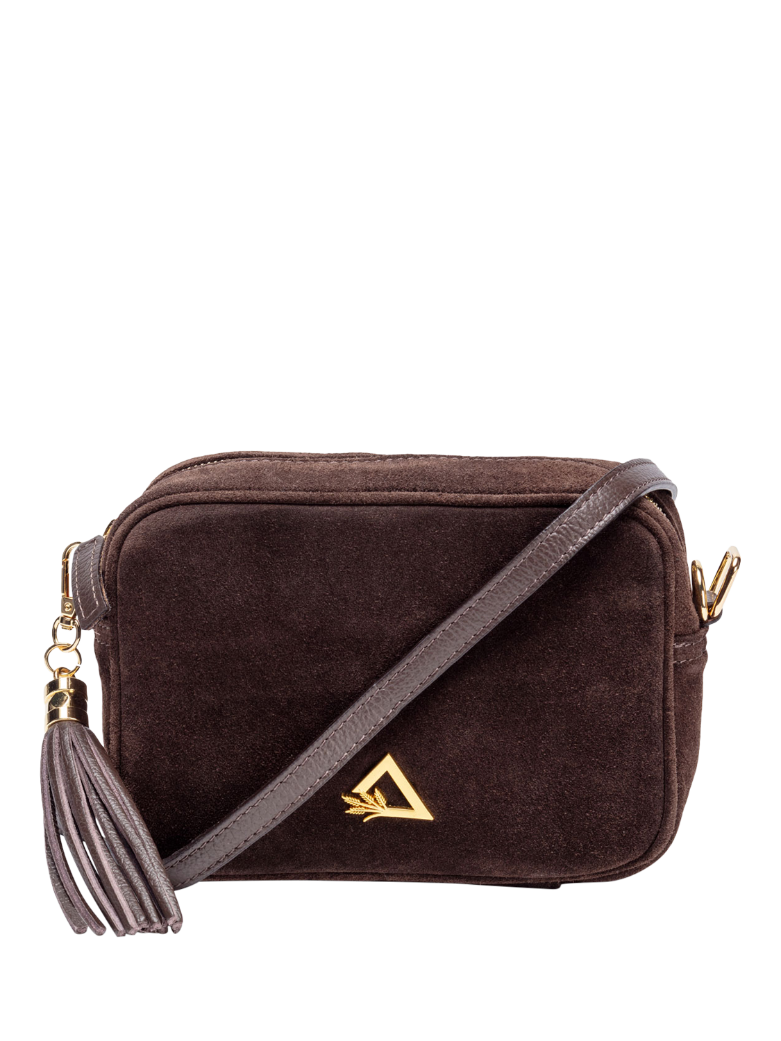 Hay Life Elie Beaumont Pure Suede Camera Bag, Chocolate