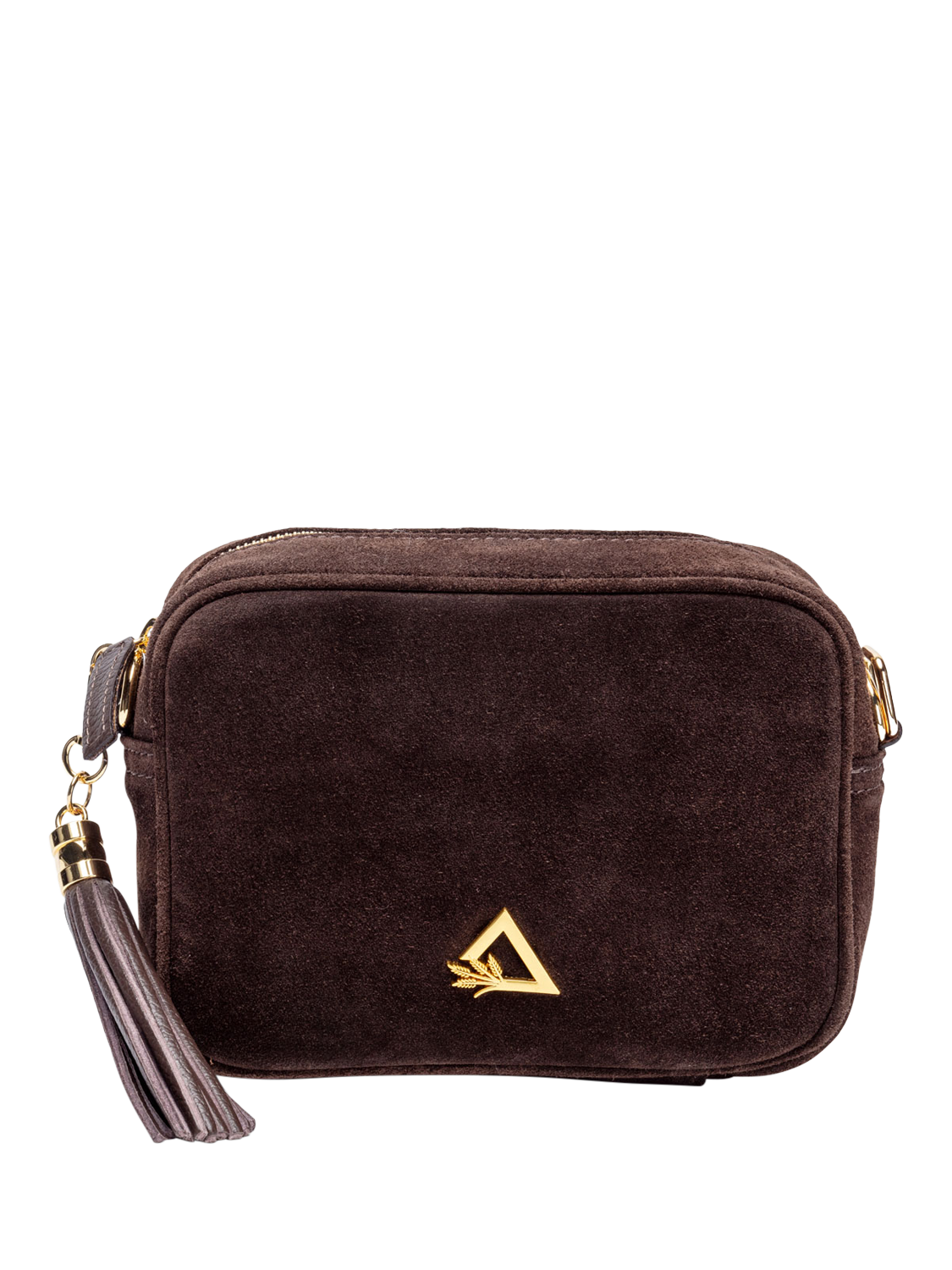 Hay Life Elie Beaumont Pure Suede Camera Bag, Chocolate