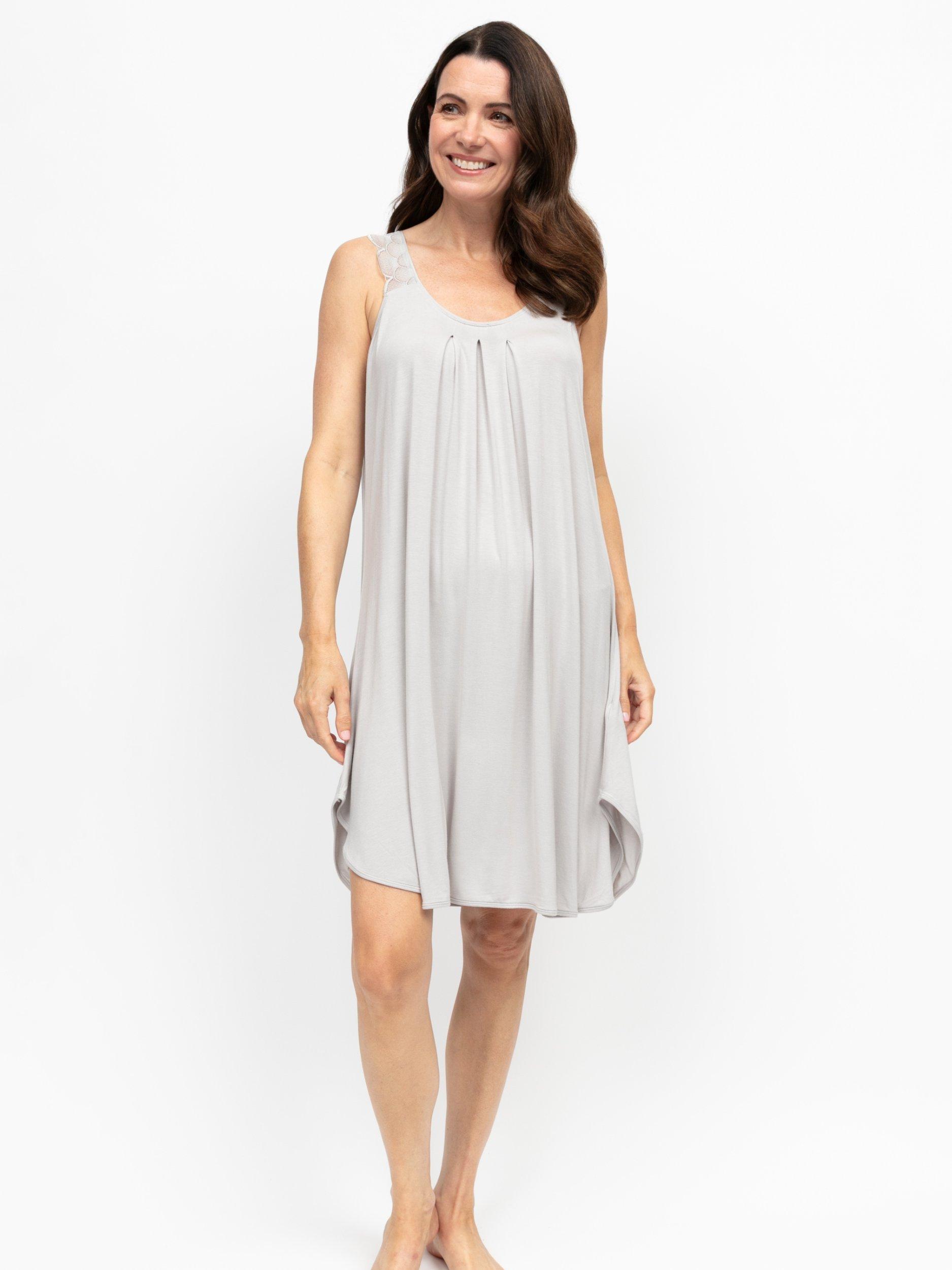Nora Rose by Cyberjammies Lucy Swing Nightdress, Willow Grey