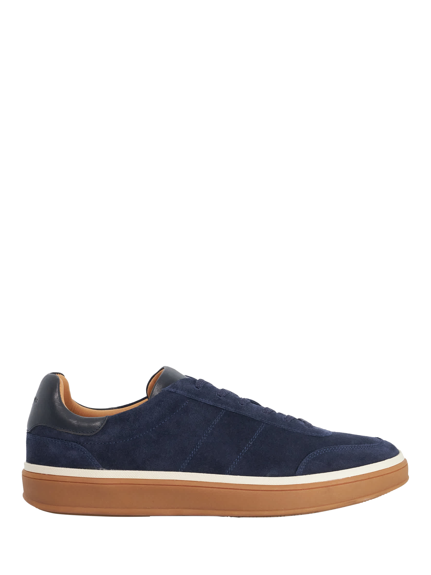 Dune London Tony Lace Up Suede Trainers, Navy