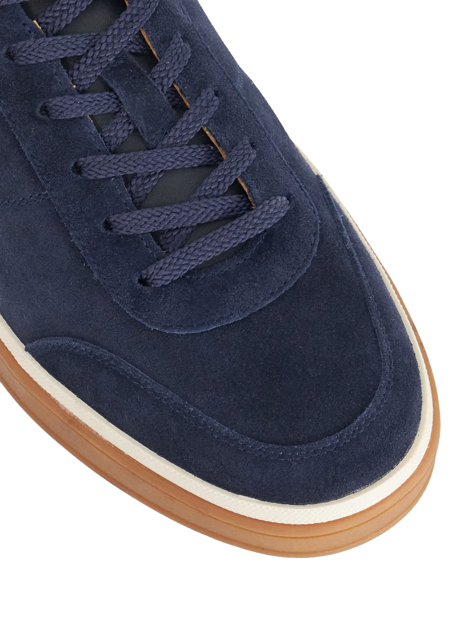 Dune London Tony Lace Up Suede Trainers, Navy