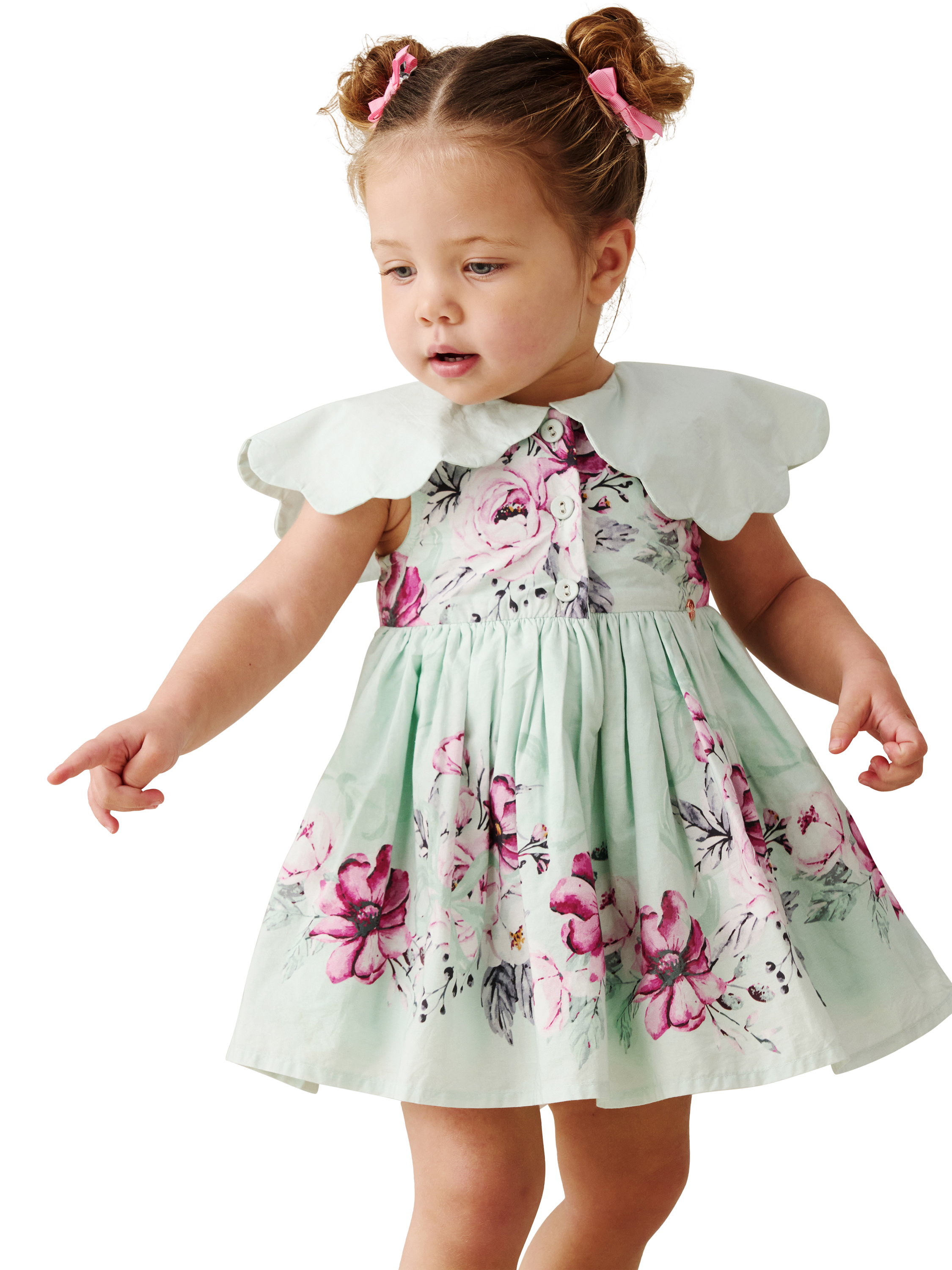 Angel & Rocket Baby Floral Dress, Mint