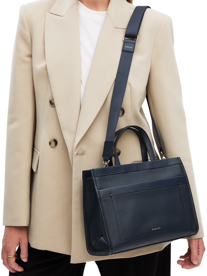 Radley Alba Place Leather Cross Body Bag, Ink, One Size