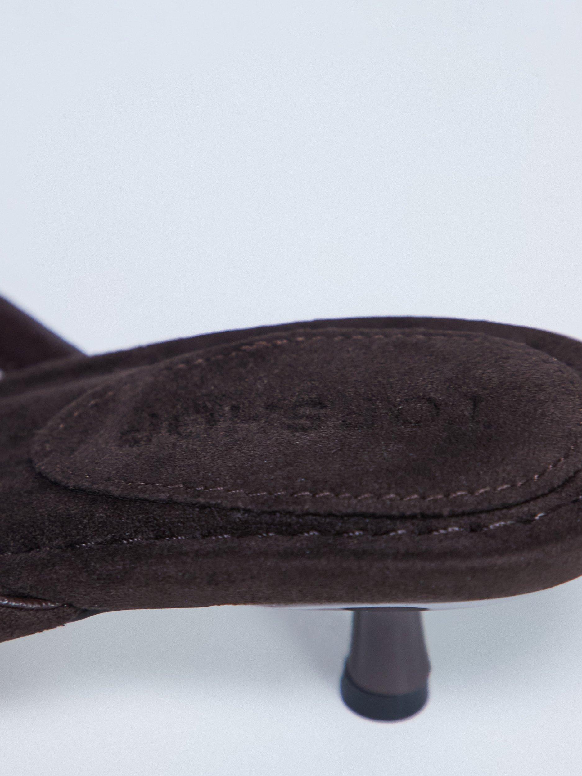 Topshop Axel Kitten Heel Toe Post Sandals, Chocolate, 7